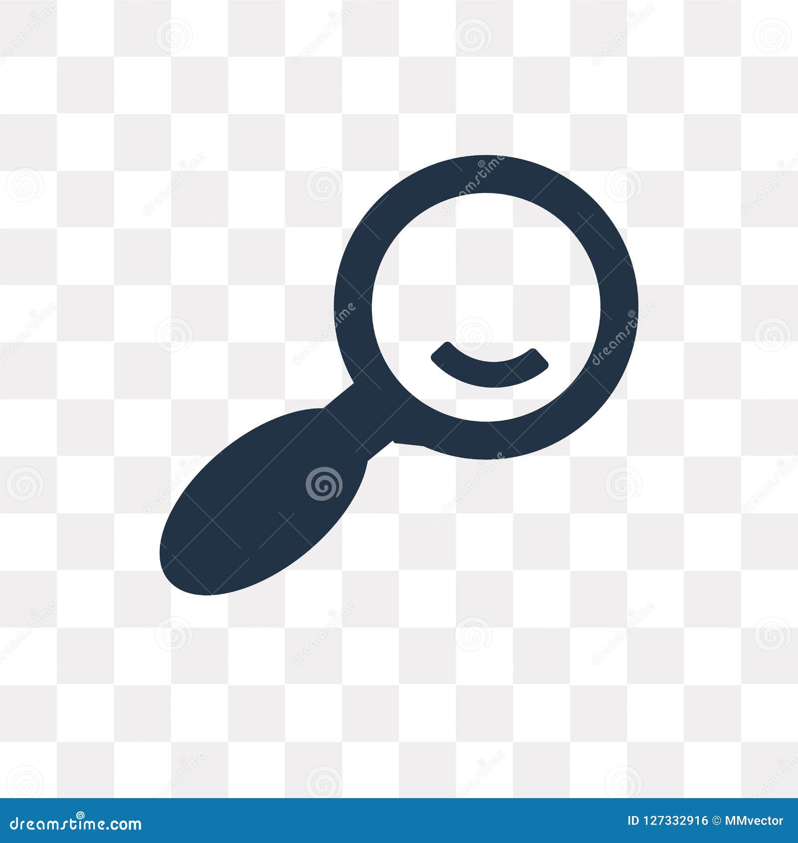 Magnifying Glass Vector Icon Isolated On Transparent Background ...