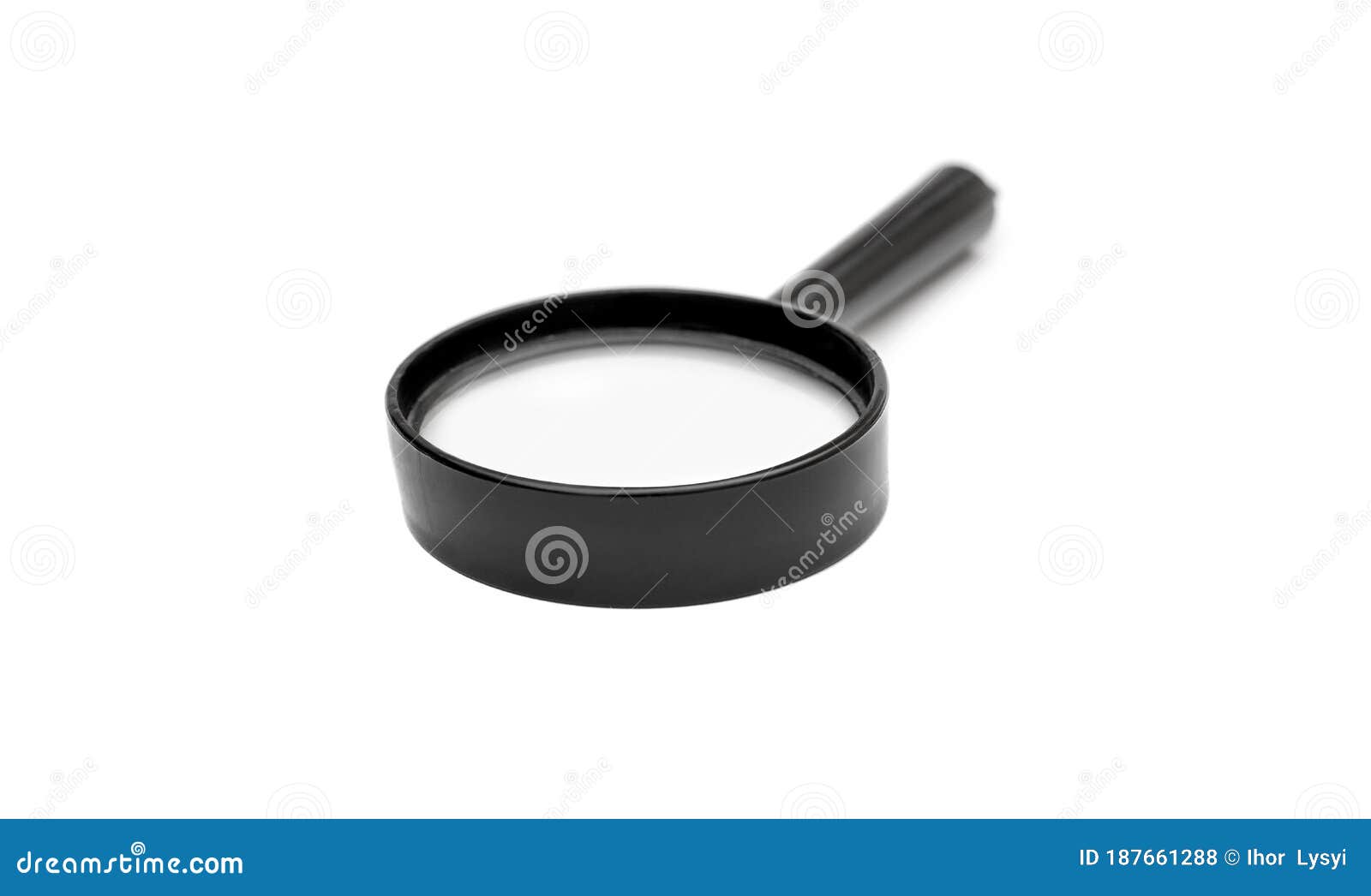 Magnifying Glass on a White Background Stock Photo - Image of hand ...