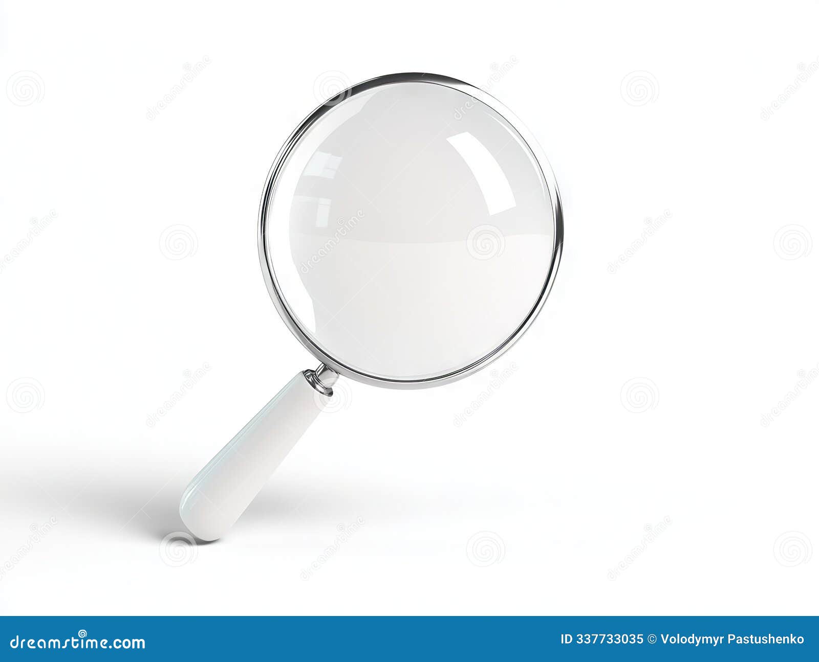 A Magnifying Glass on a White Background Stock Illustration ...