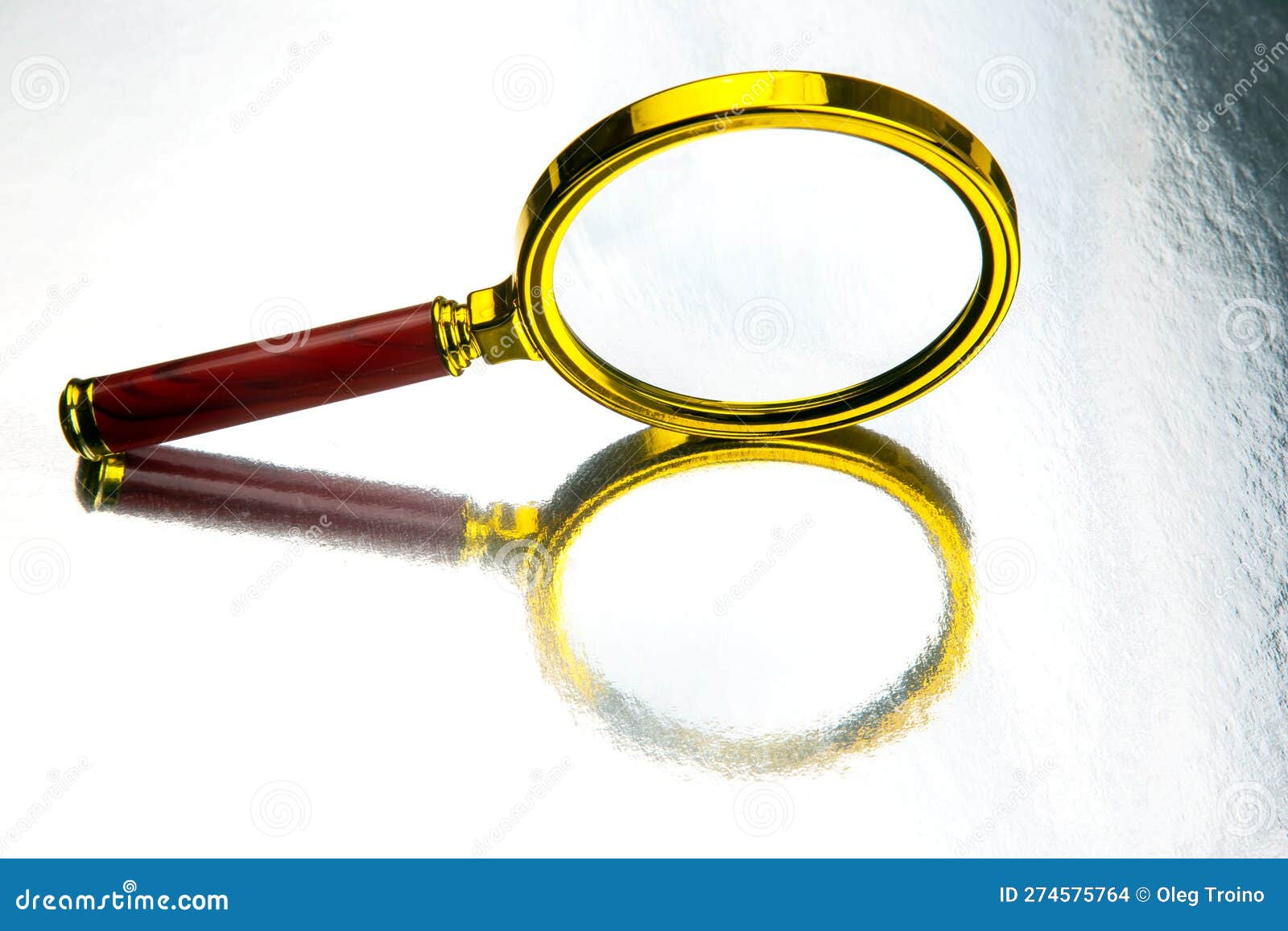 Magnifying Glass on a White Background. Optical Search Stock Photo ...