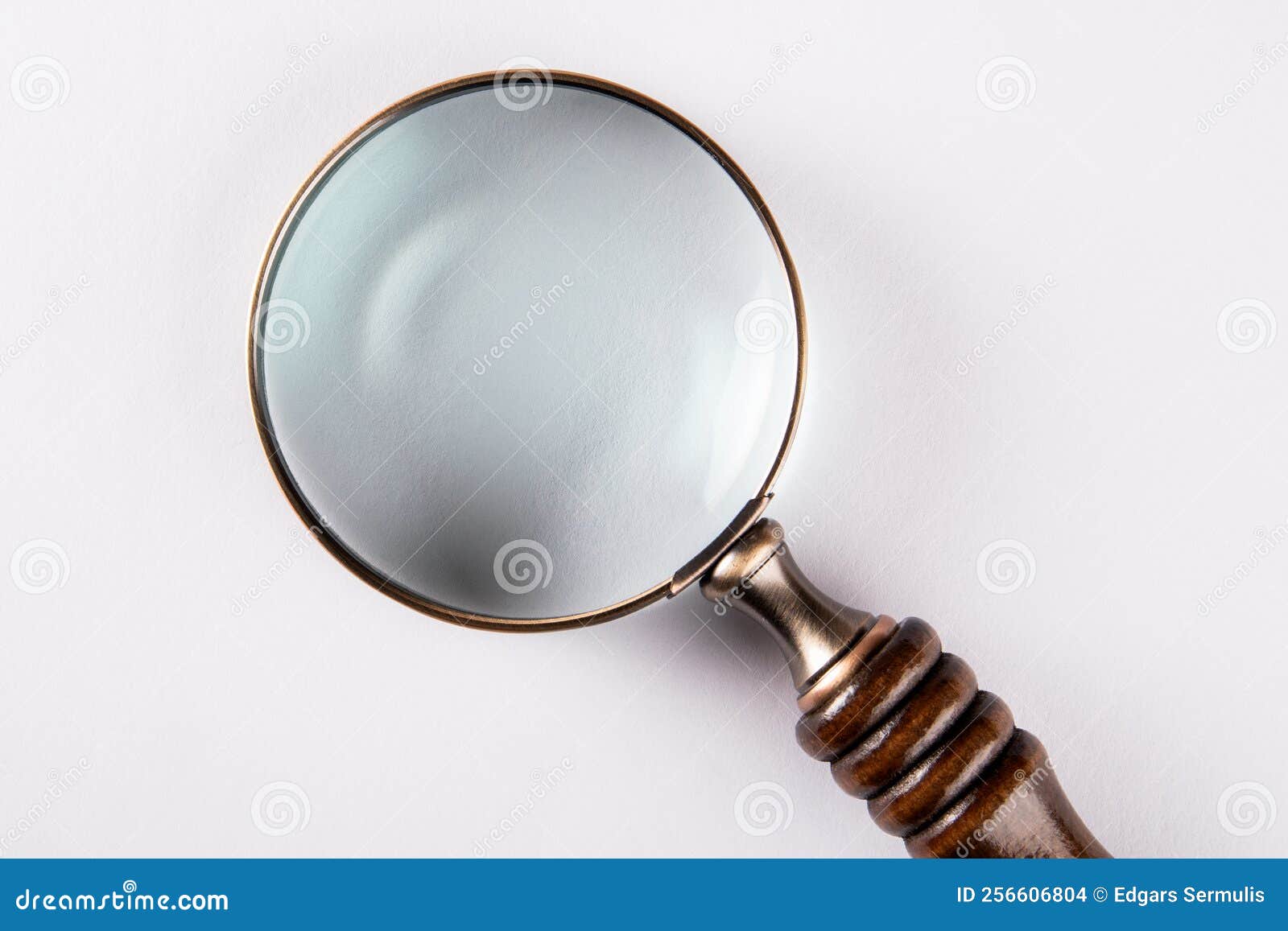 Magnifying Glass on a White Background. Search and Research Concept ...