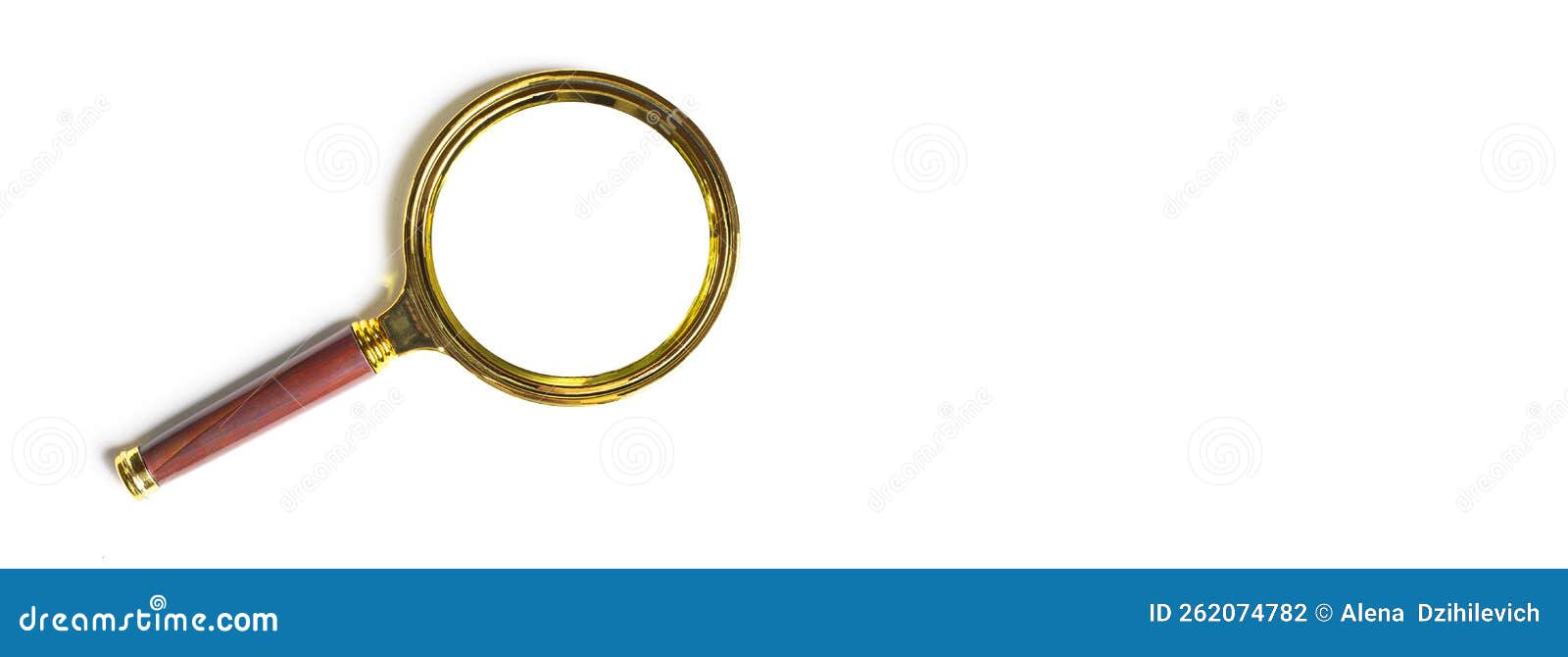 Magnifying Glass on a White Background with Space To Insert Text ...