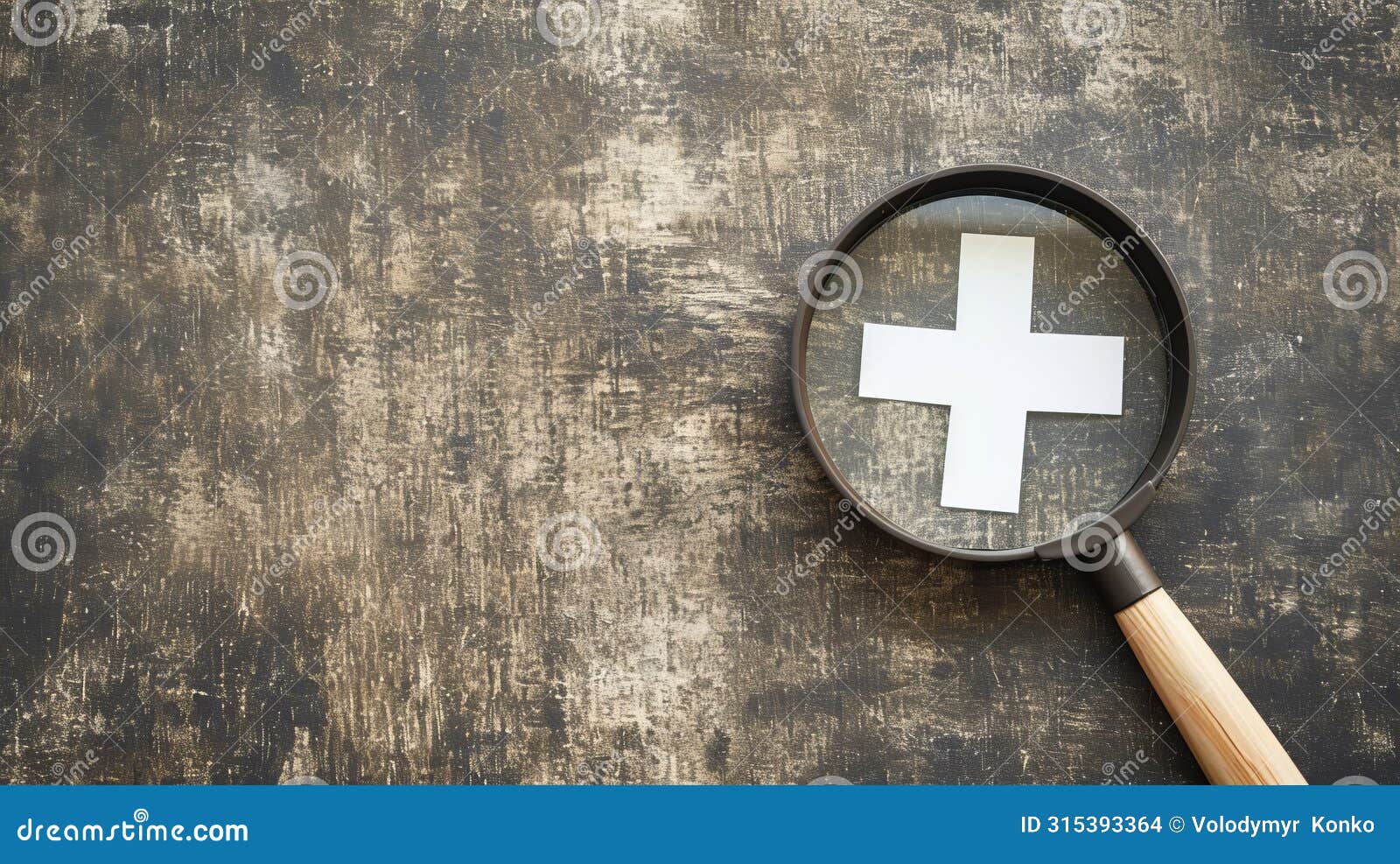 Magnifying Glass with White Cross - Simple, Clear, and Informative ...