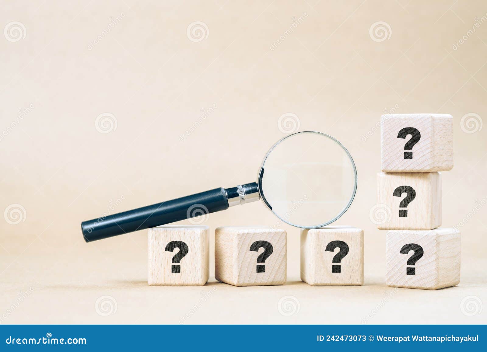 Magnifying Glass with Many Question Marks Stock Image - Image of idea ...