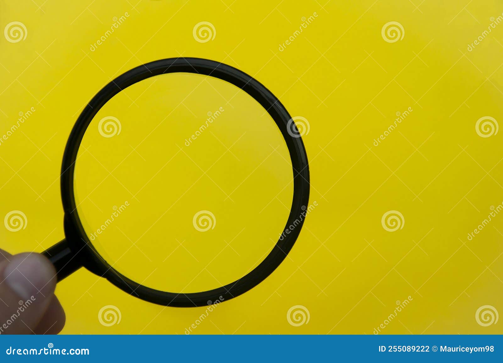 Magnifying Glass on Wooden Desk with Space Customizable for Text or ...