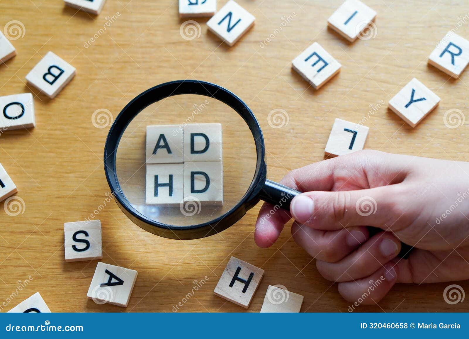 Magnifying Glass with Wooden Letters ADHD Attention Deficit ...