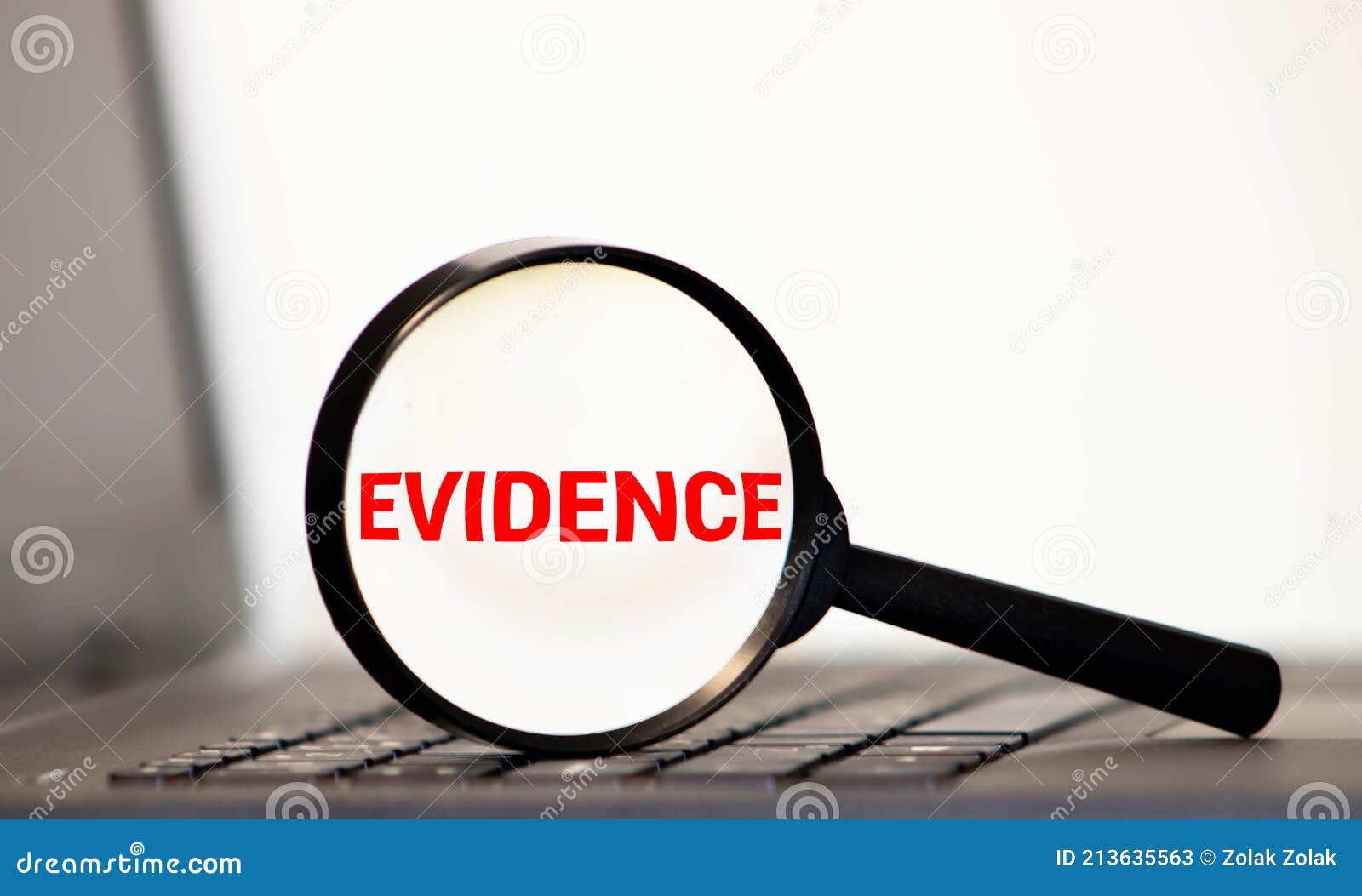 Magnifying Glass with the Word Evidence Stock Image - Image of crime ...