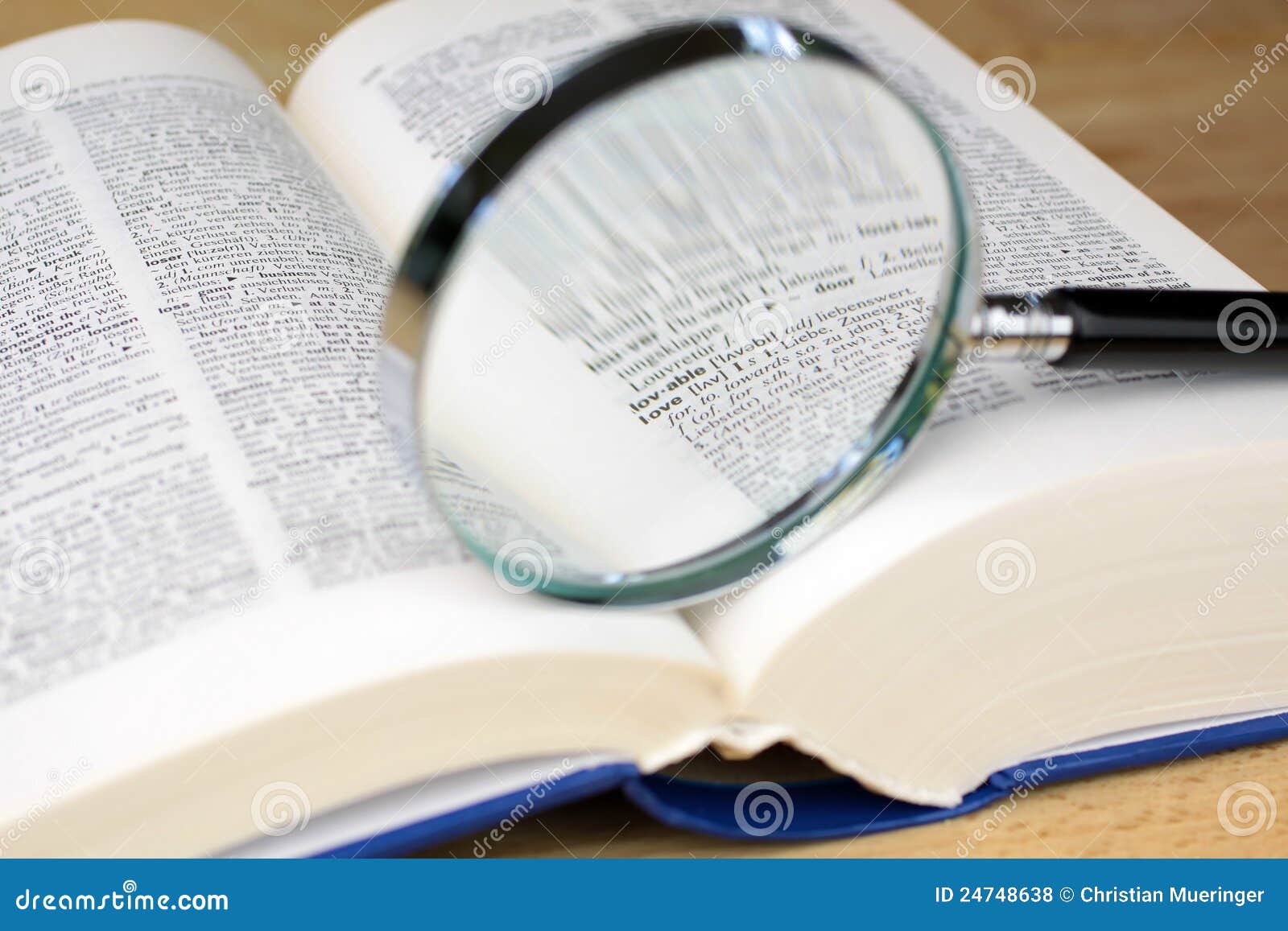 Magnifying Glass on the Word Love Stock Photo - Image of love, heart ...