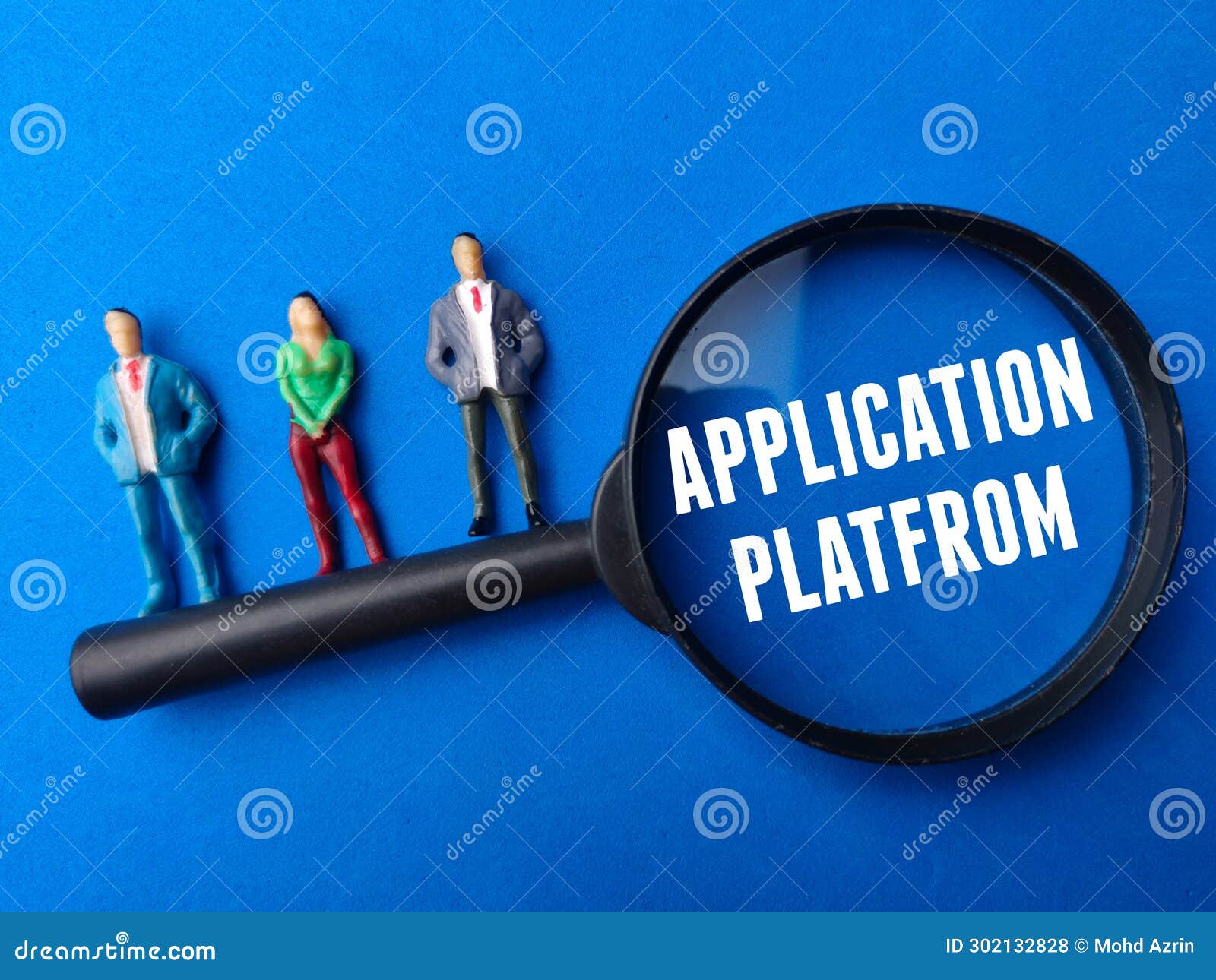Magnifying Glass with the Word Platform Application Stock Photo - Image ...