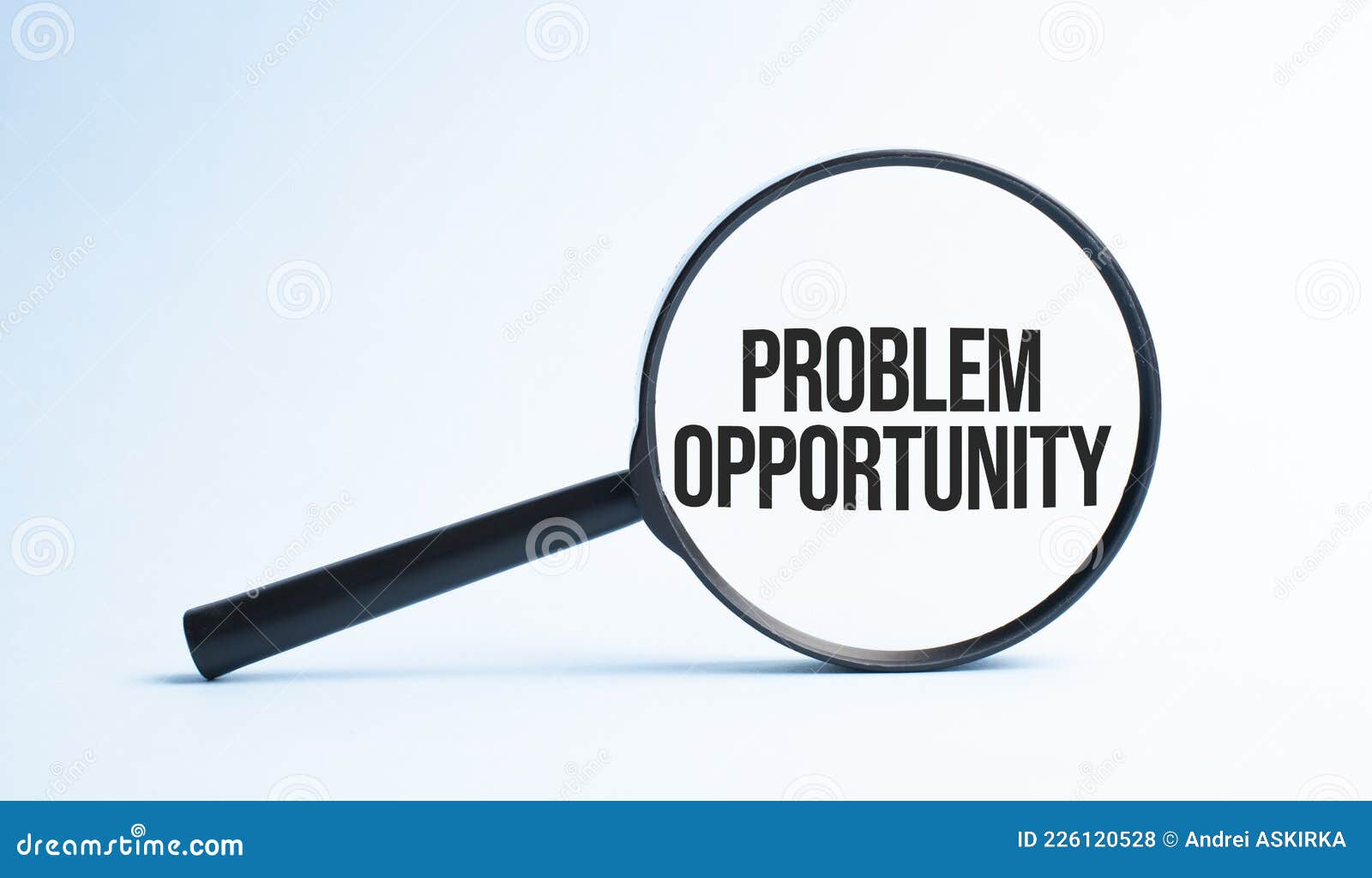 Magnifying Glass with the Word Problem Opportunity. Business Concept ...