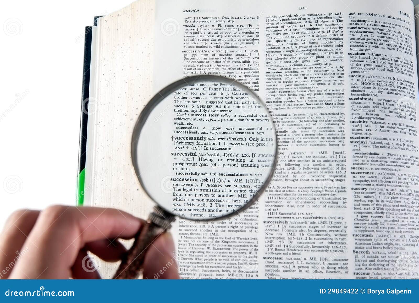 A Magnifying Glass on the Word Successful Stock Photo - Image of seek ...
