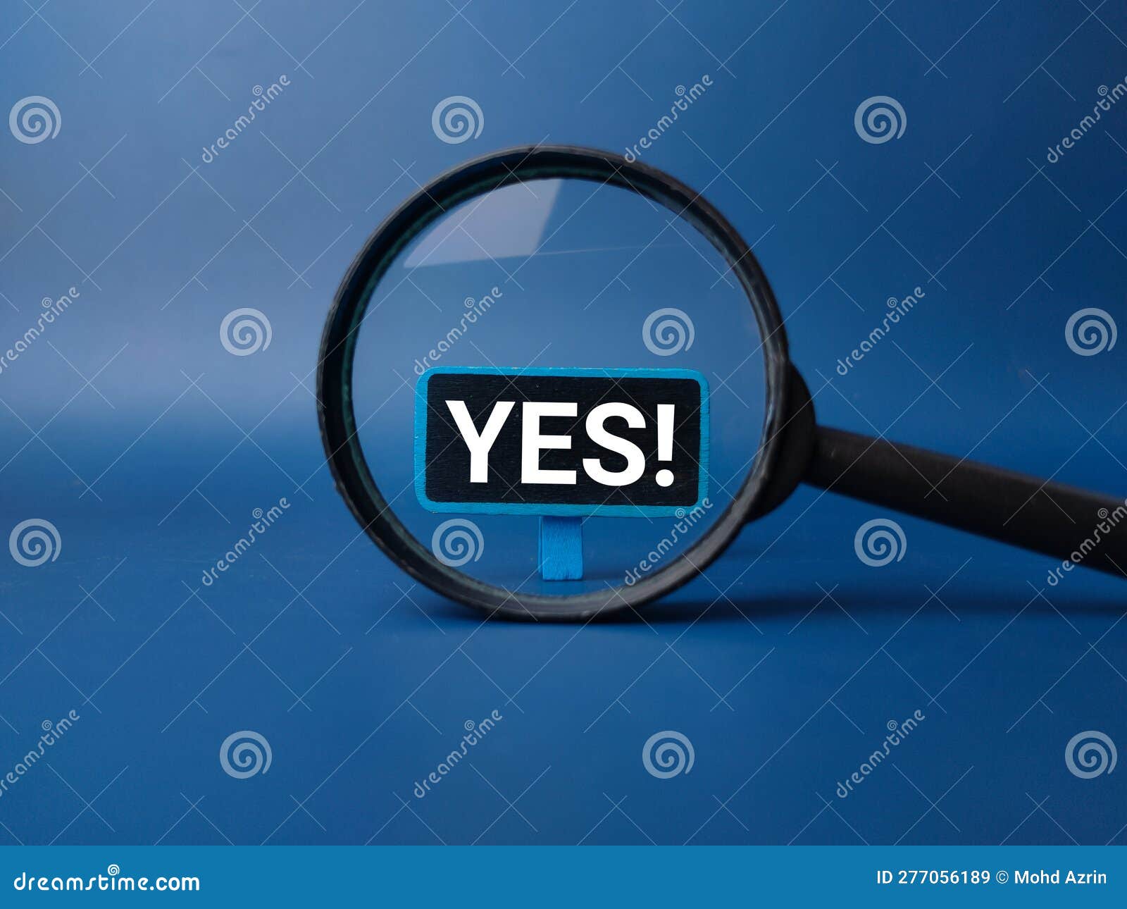 Magnifying Glass with the Word YES Stock Image - Image of text ...
