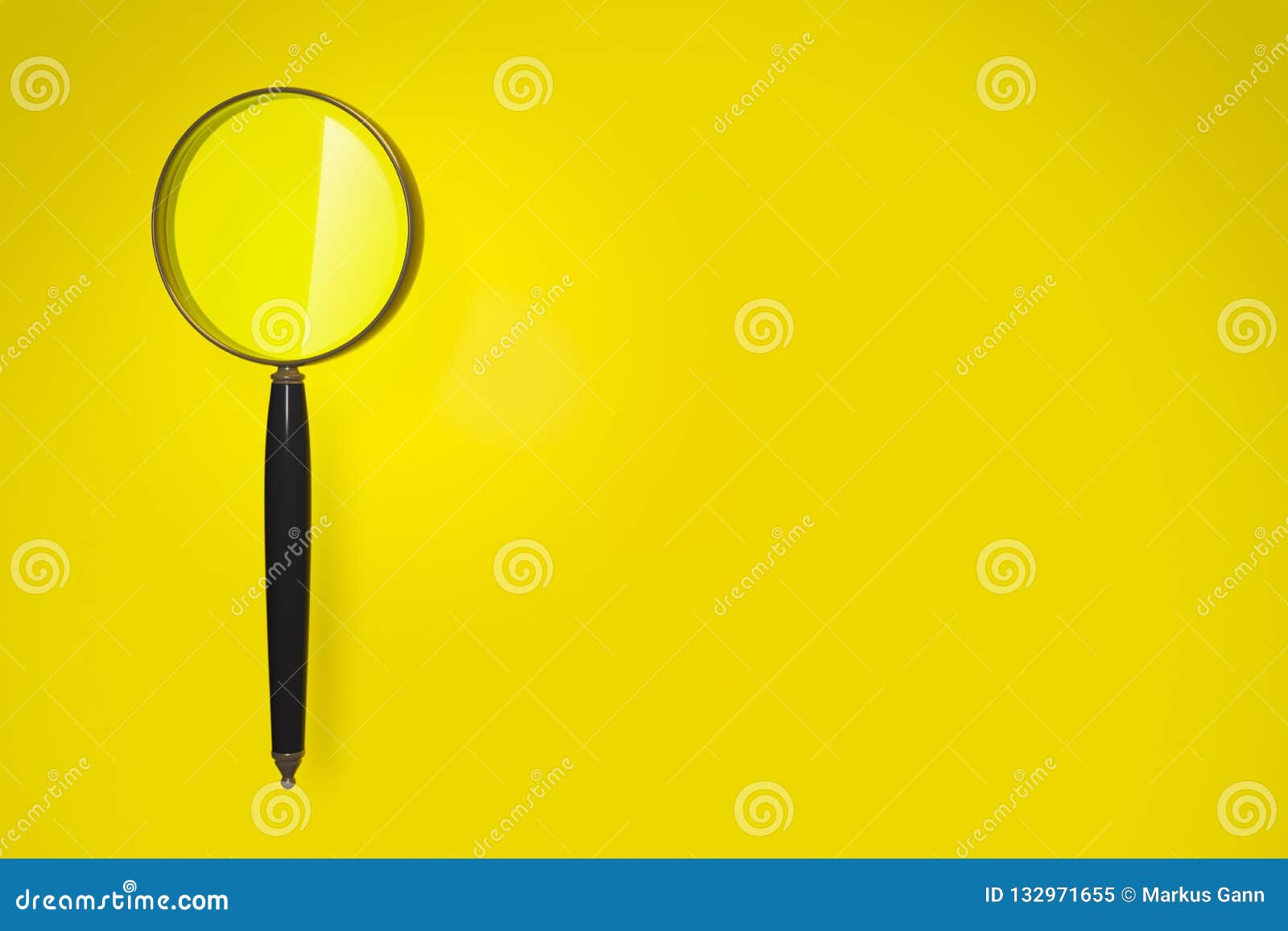 Magnifying Glass on Yellow Background Stock Illustration - Illustration ...