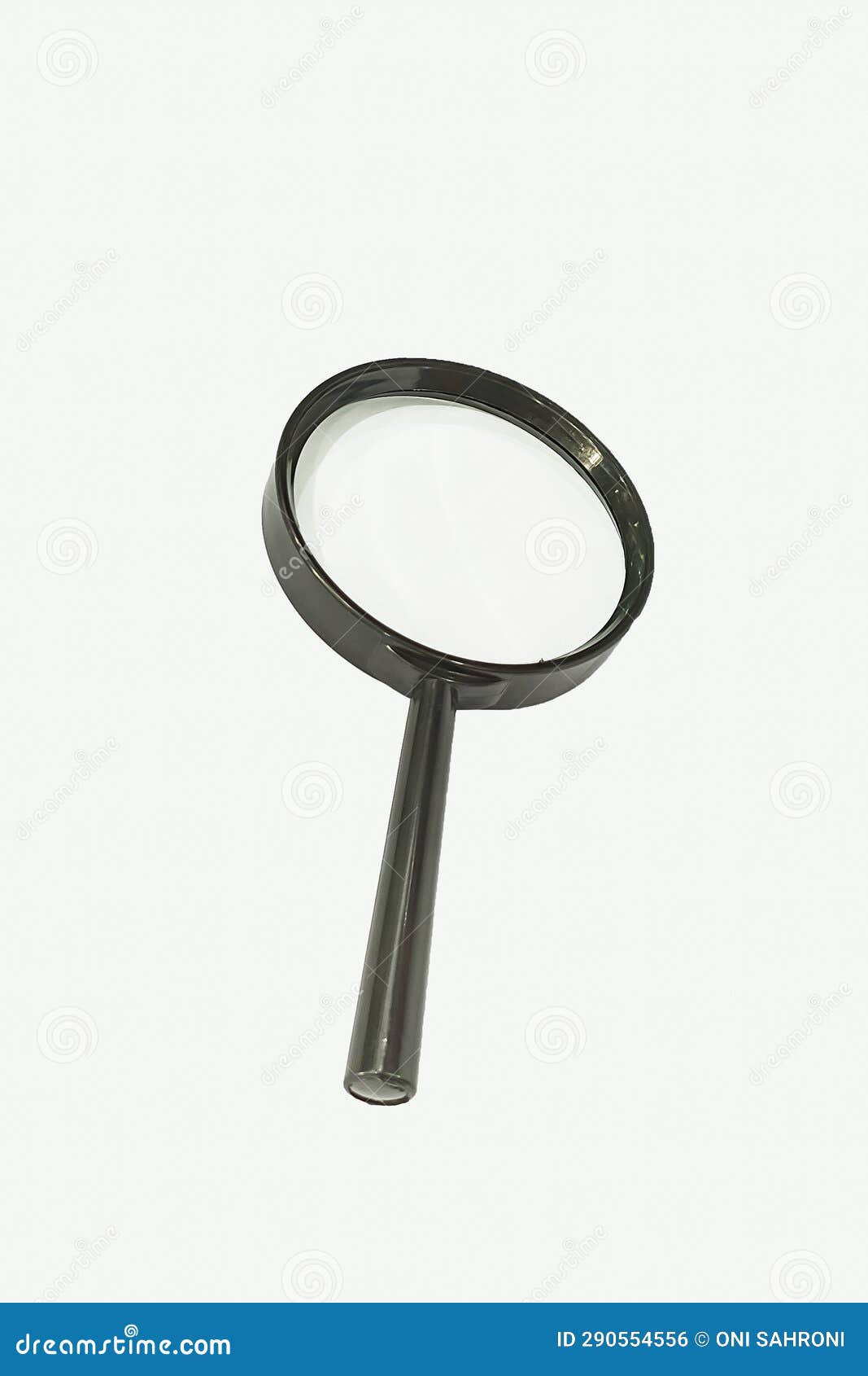 Potrait Black Magnifying Glass on White Background Stock Photo - Image ...
