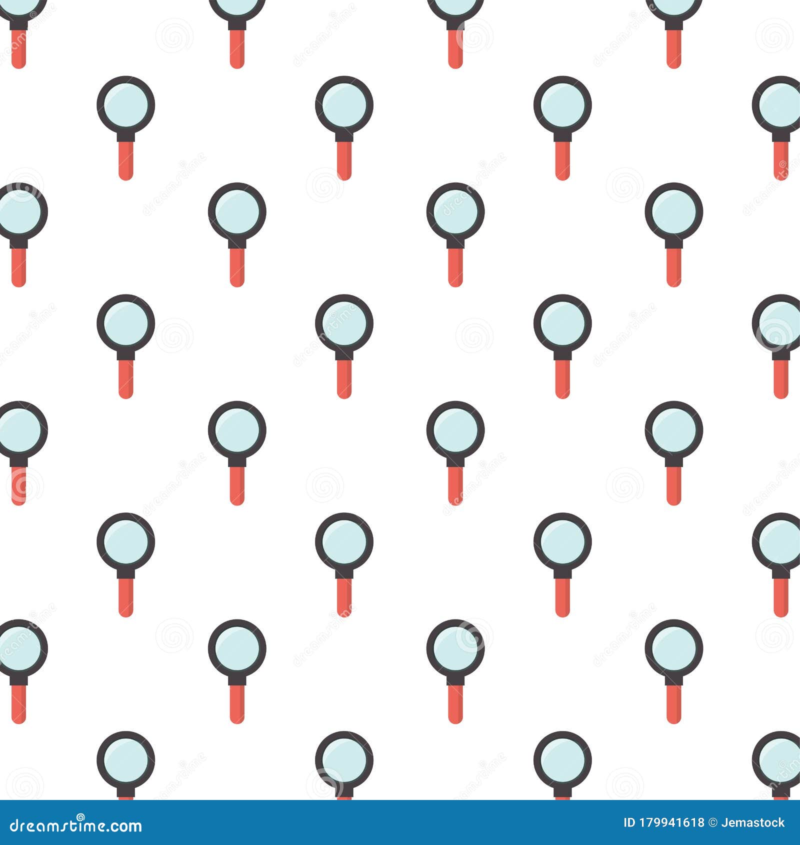 Magnifying Glasses Search Pattern Background Stock Vector ...