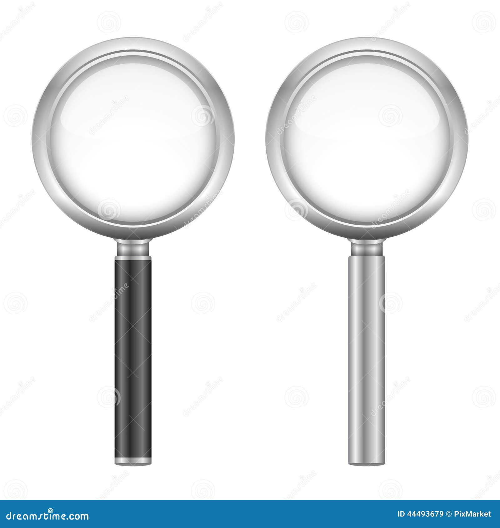 A Set Of Magnifying Glasses With Different Colors And Sizes, PNG With ...