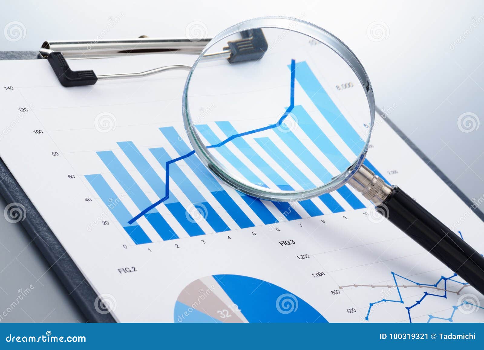 Focusing on Growth Potential. Reviewing Report. Stock Image - Image of ...