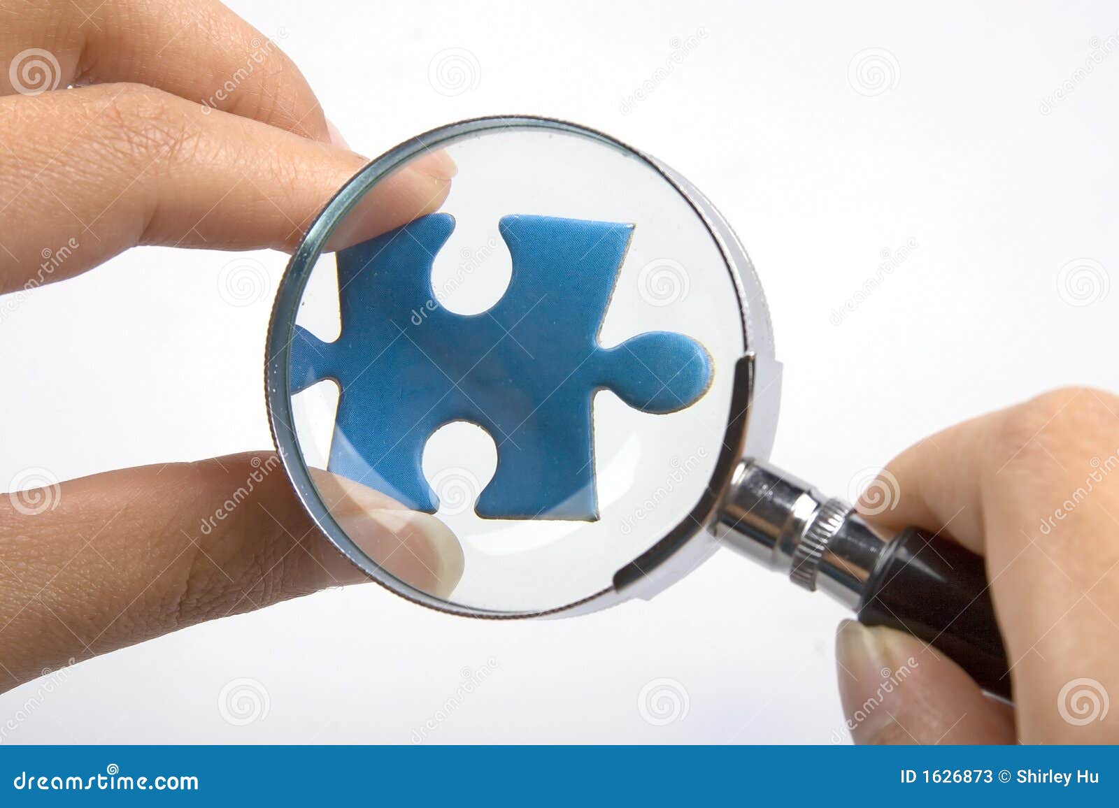 Magnifying Jigsaw Puzzle stock image. Image of jigsaw - 1626873