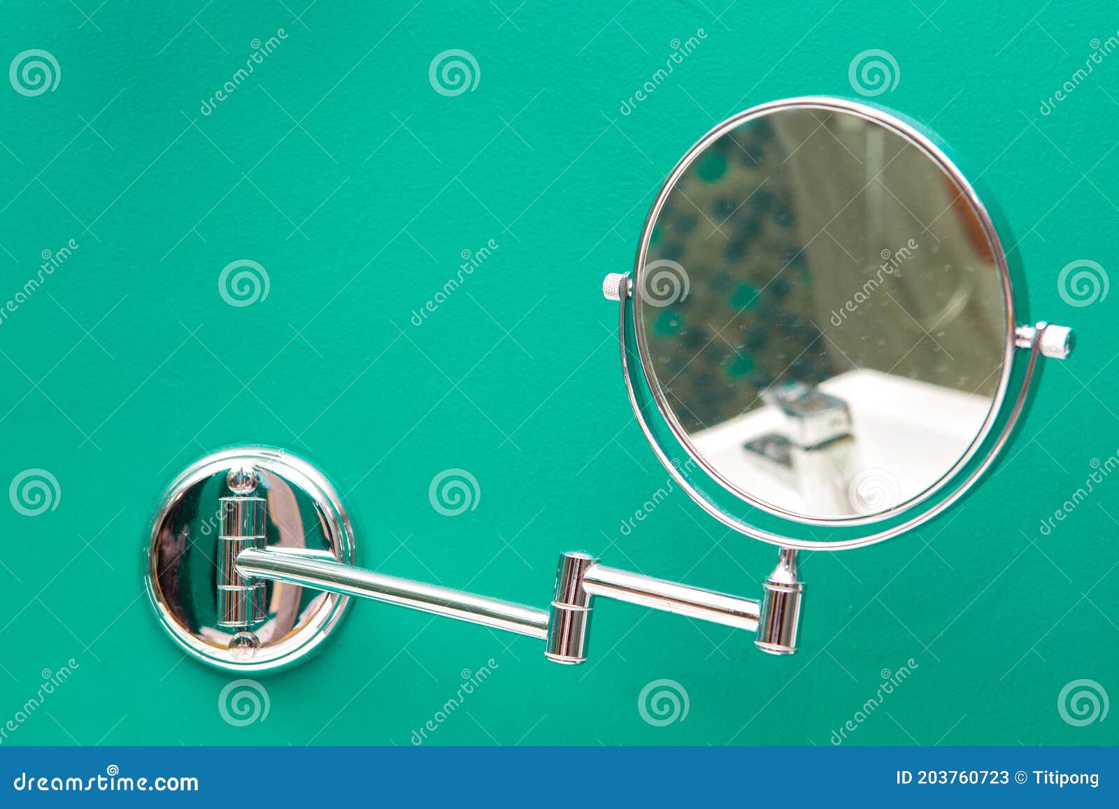 Magnifying Mirror with Luxury Style in the Bathroom Stock Image - Image ...