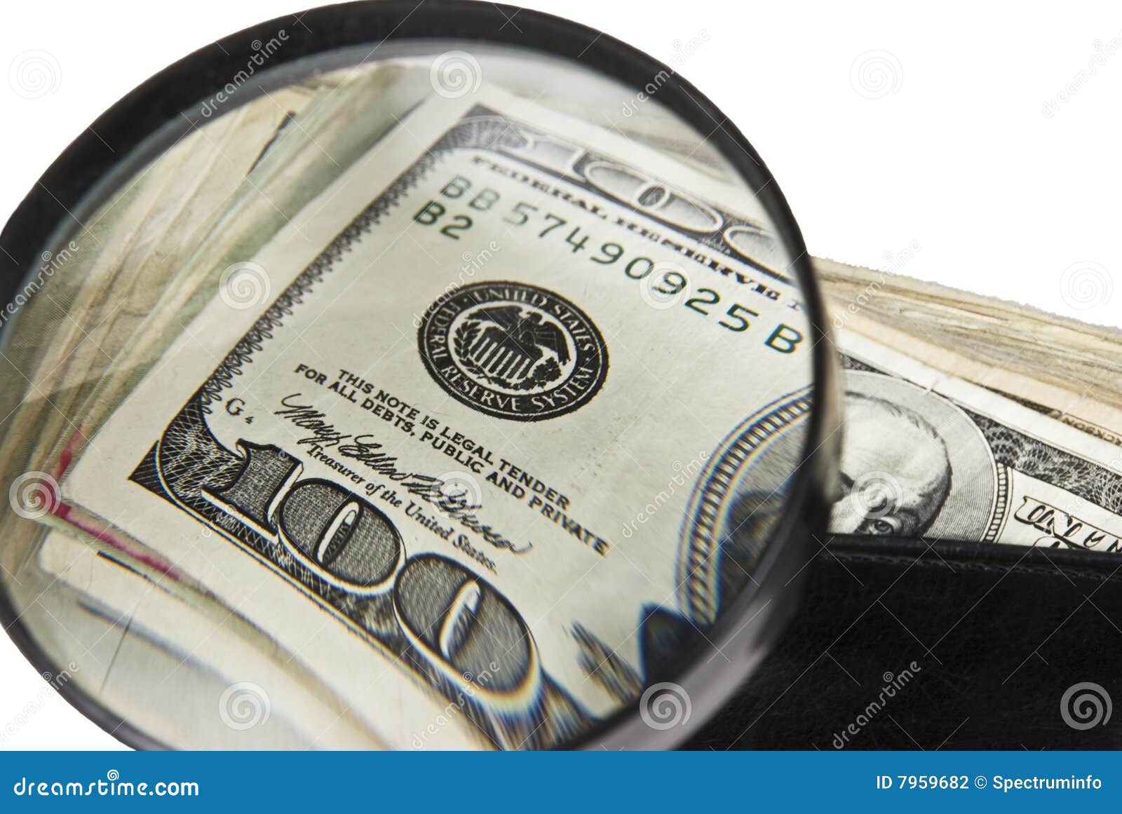 Magnifying Money stock photo. Image of concept, magnifying - 7959682
