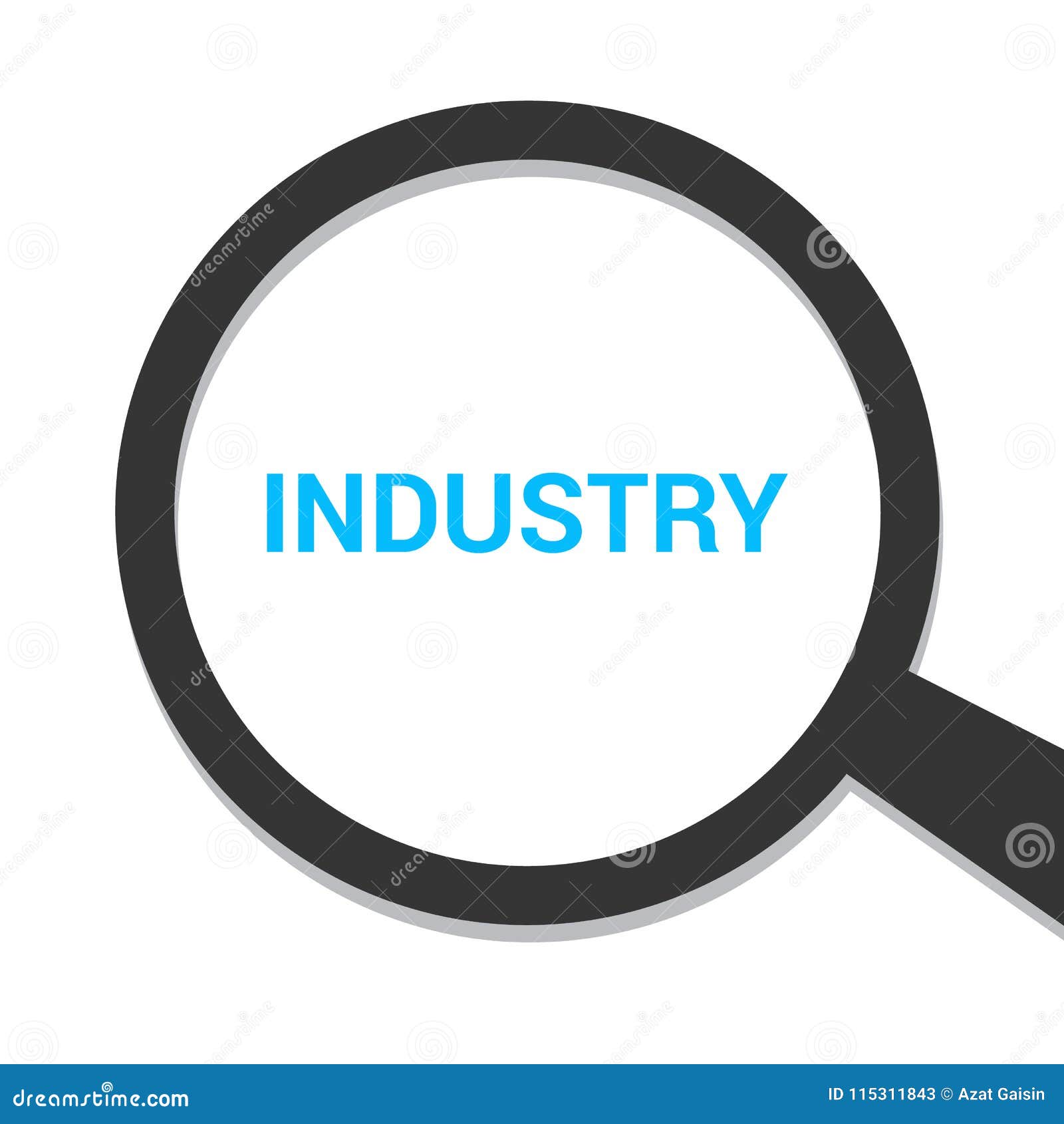 Magnifying Optical Glass with Words Industry Stock Vector ...