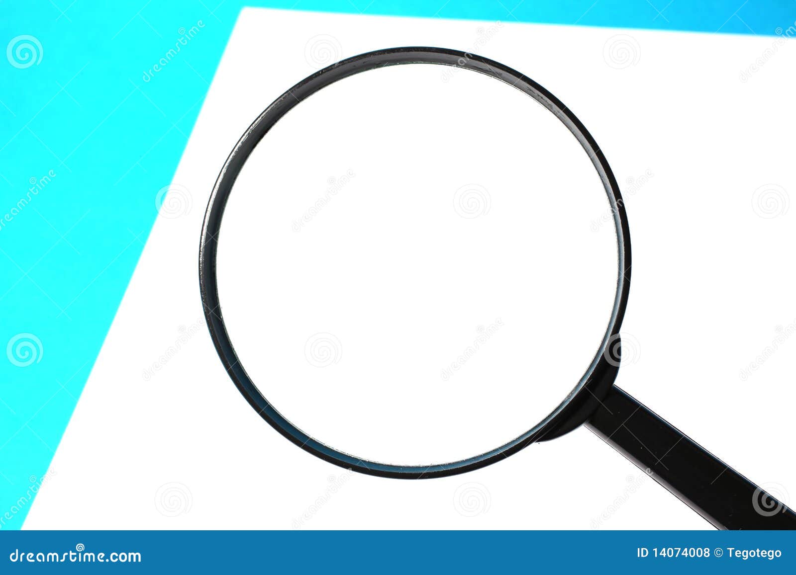 Magnifyng Glass with White Paper Stock Photo - Image of cover, magic ...