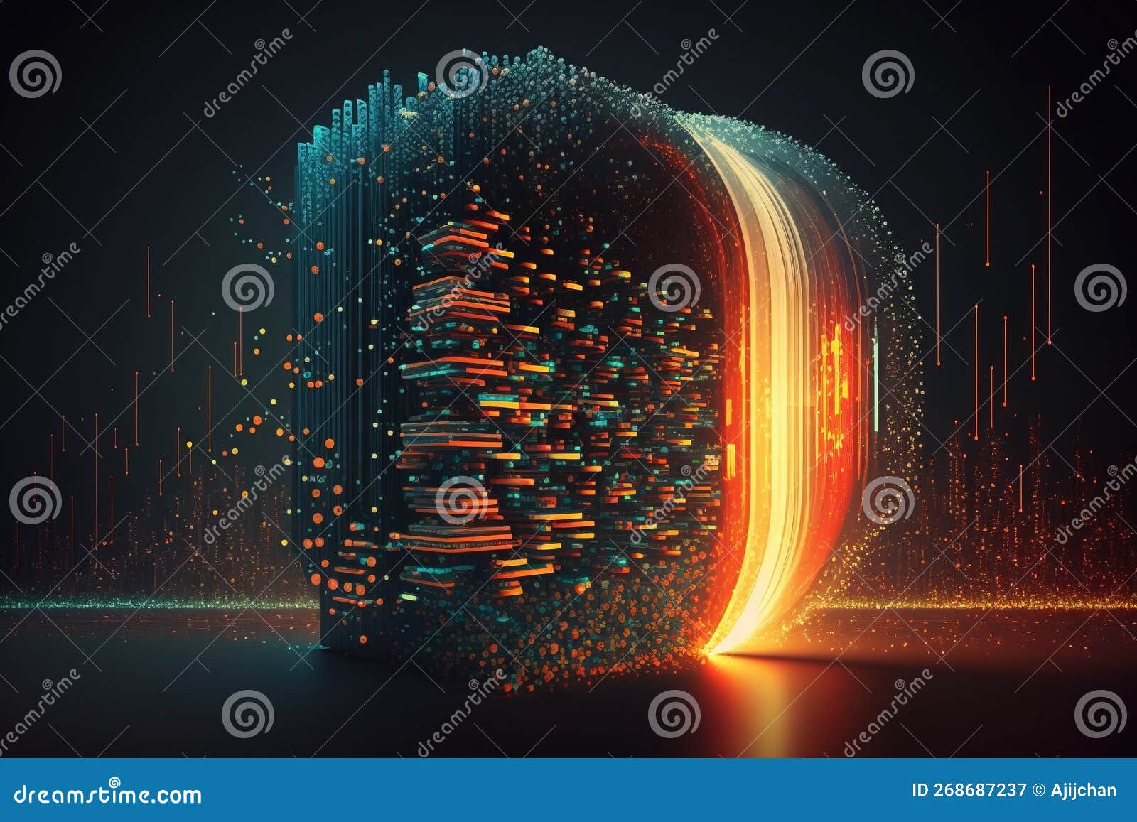 Big Data, Artificial Intelligence and Quantum Computing Concept. Generative AI Stock Image ...