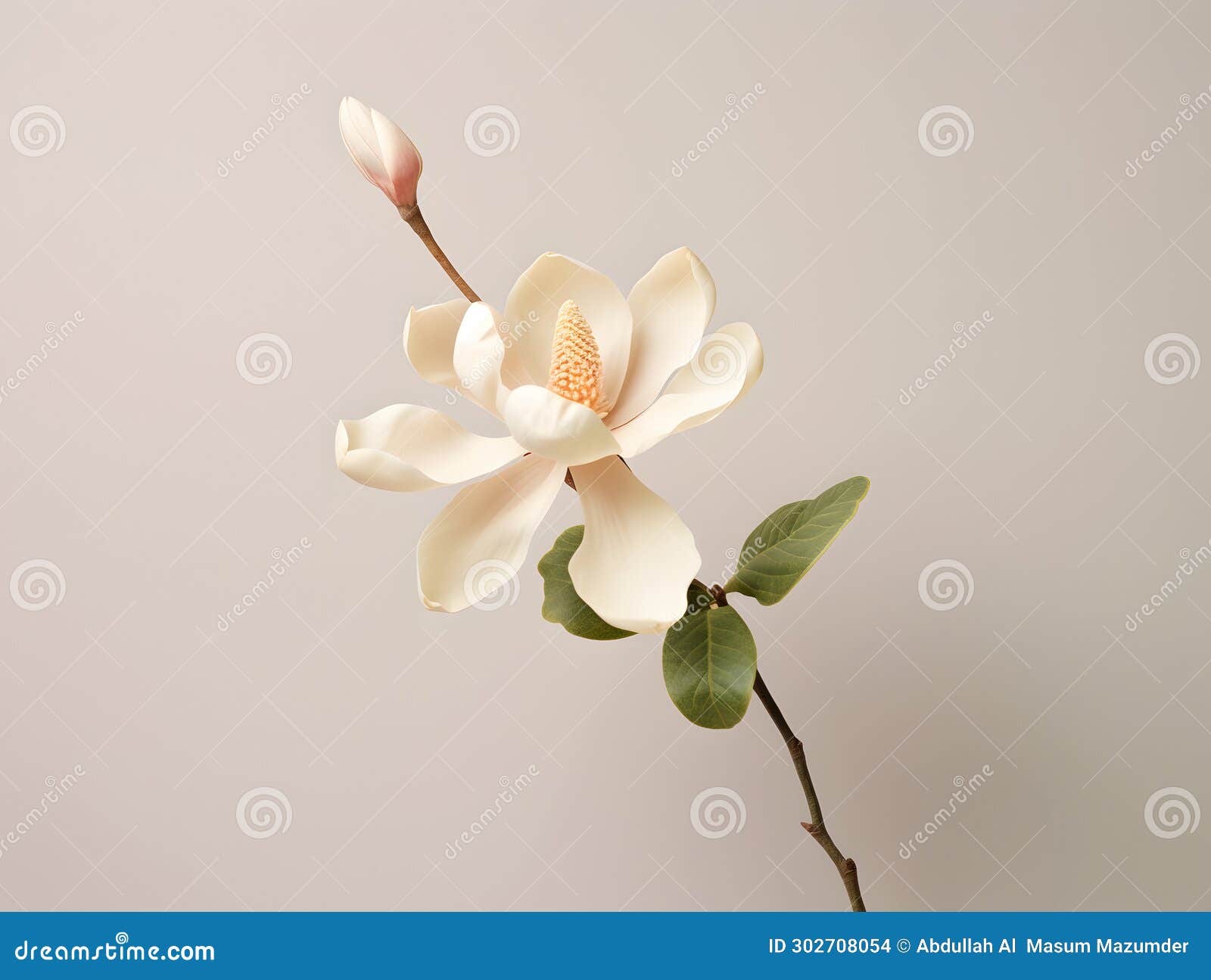 Magnolia Flower in Studio Background, Single Magnolia Flower, Beautiful ...