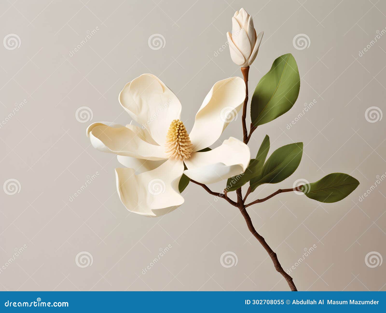 Magnolia Flower in Studio Background, Single Magnolia Flower, Beautiful ...