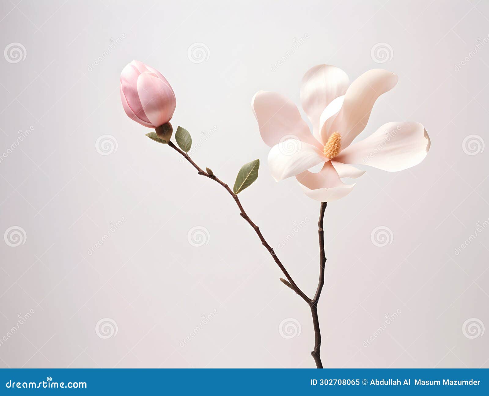 Magnolia Flower in Studio Background, Single Magnolia Flower, Beautiful ...
