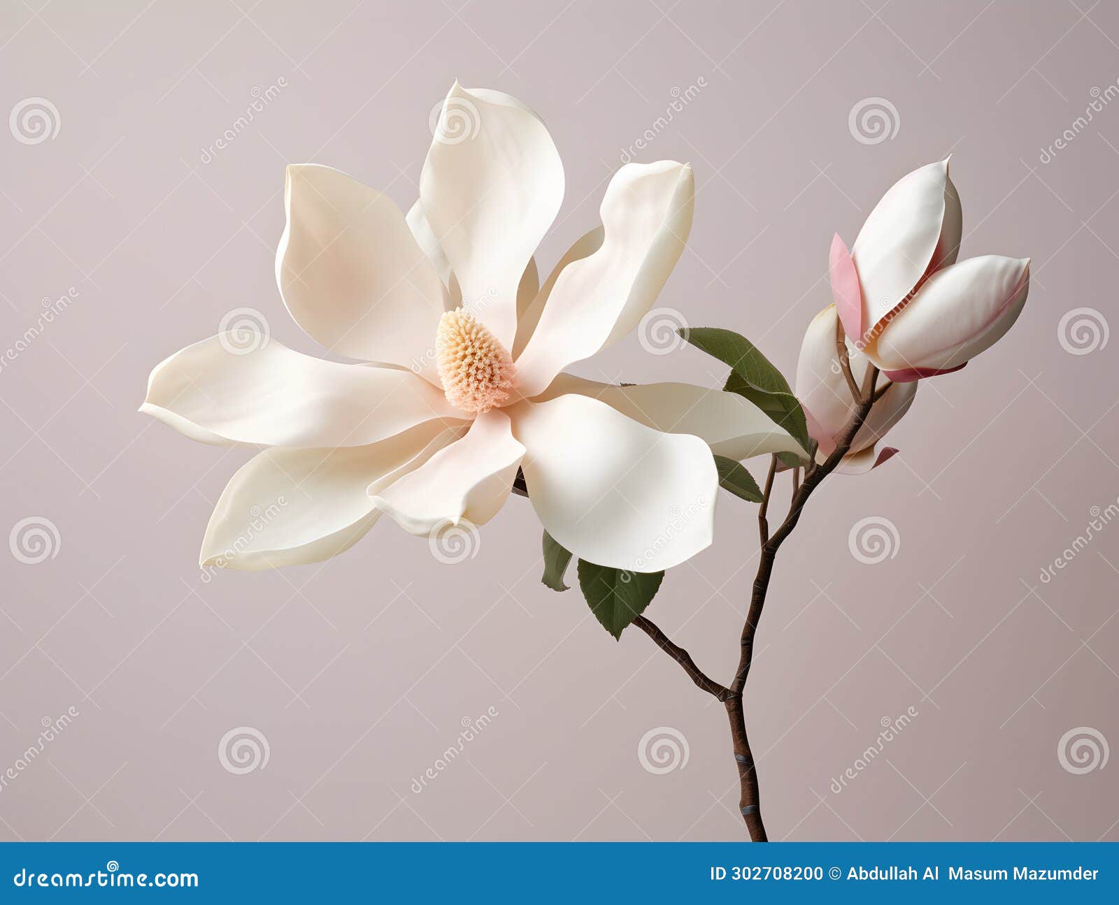 Magnolia Flower in Studio Background, Single Magnolia Flower, Beautiful ...