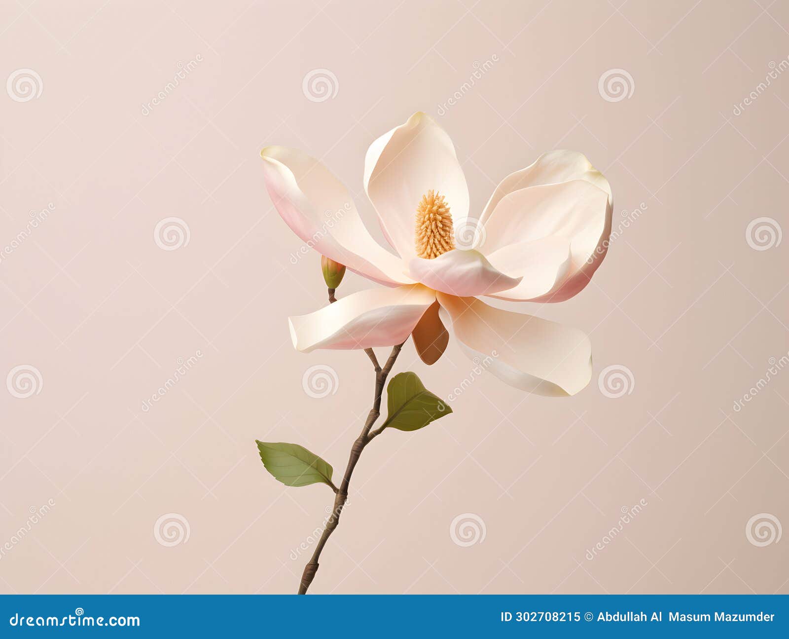 Magnolia Flower in Studio Background, Single Magnolia Flower, Beautiful ...
