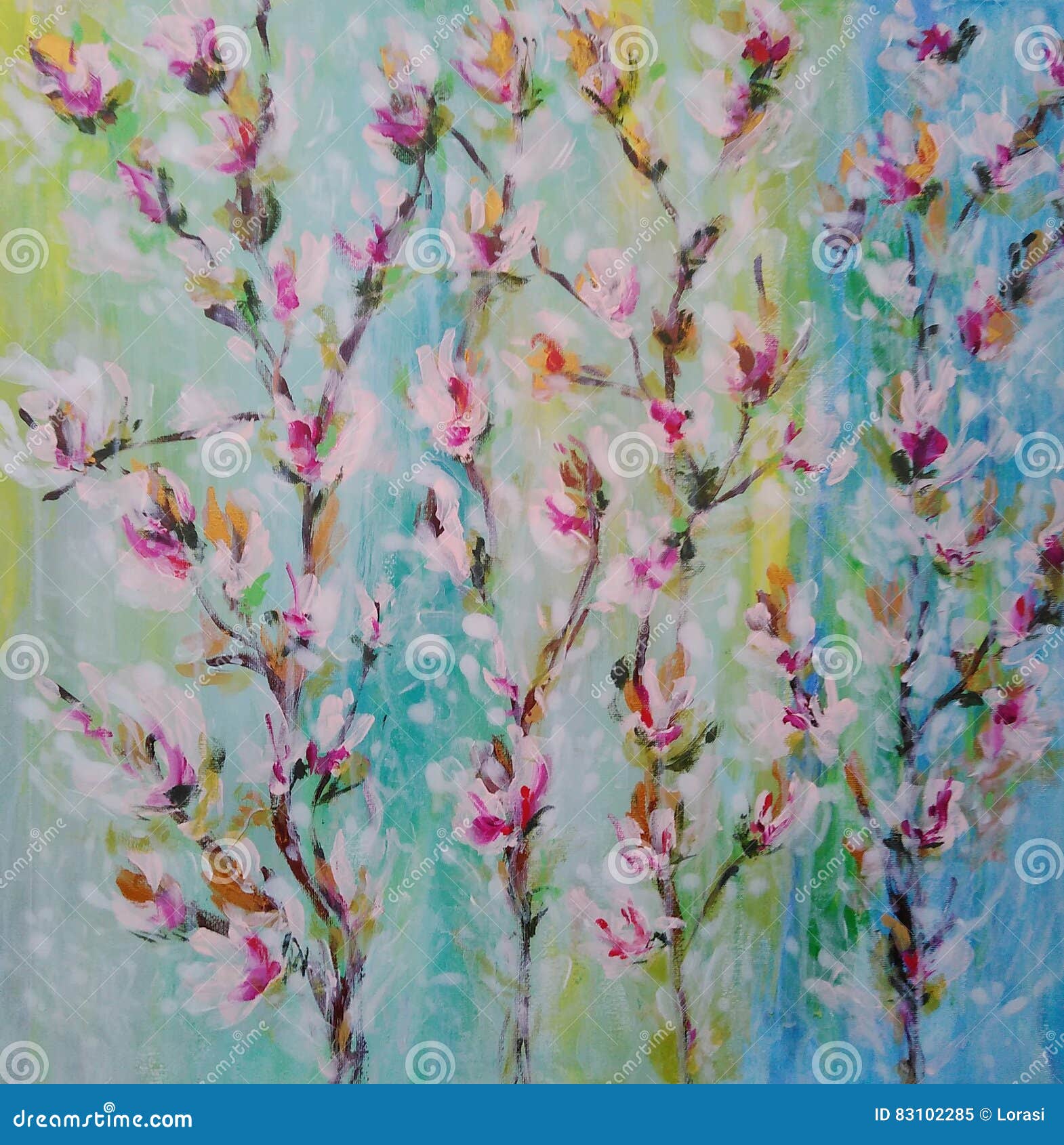 Magnolia Abstract Paintings Stock Photos - Free & Royalty-Free Stock ...