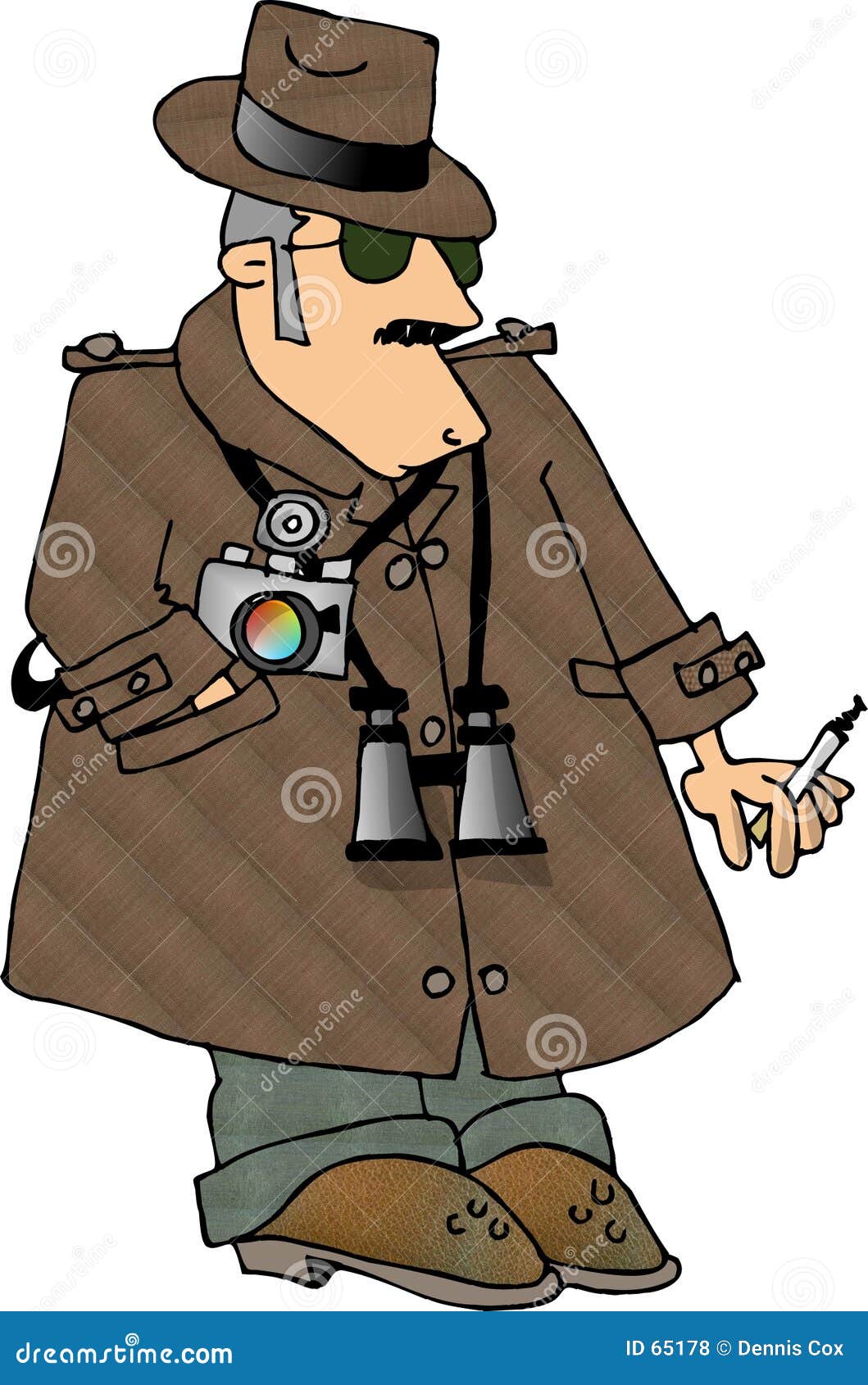 Magnum PI stock illustration. Illustration of watching, camera - 65178