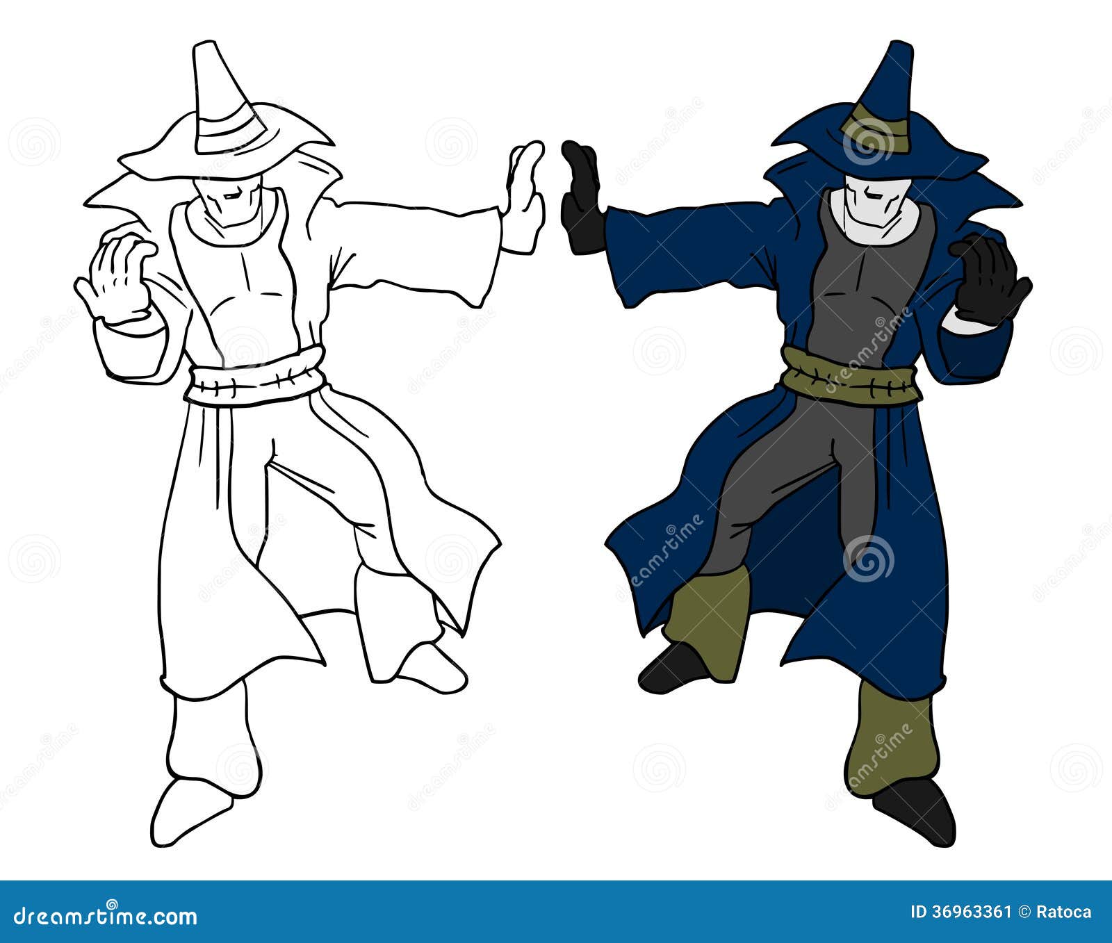 Mago del color ilustración del vector. Ilustración de traje - 36963361