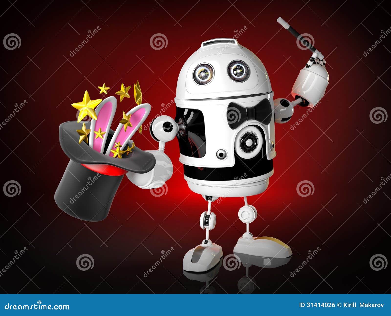 Mago del robot stock de ilustración. Ilustración de figura - 31414026