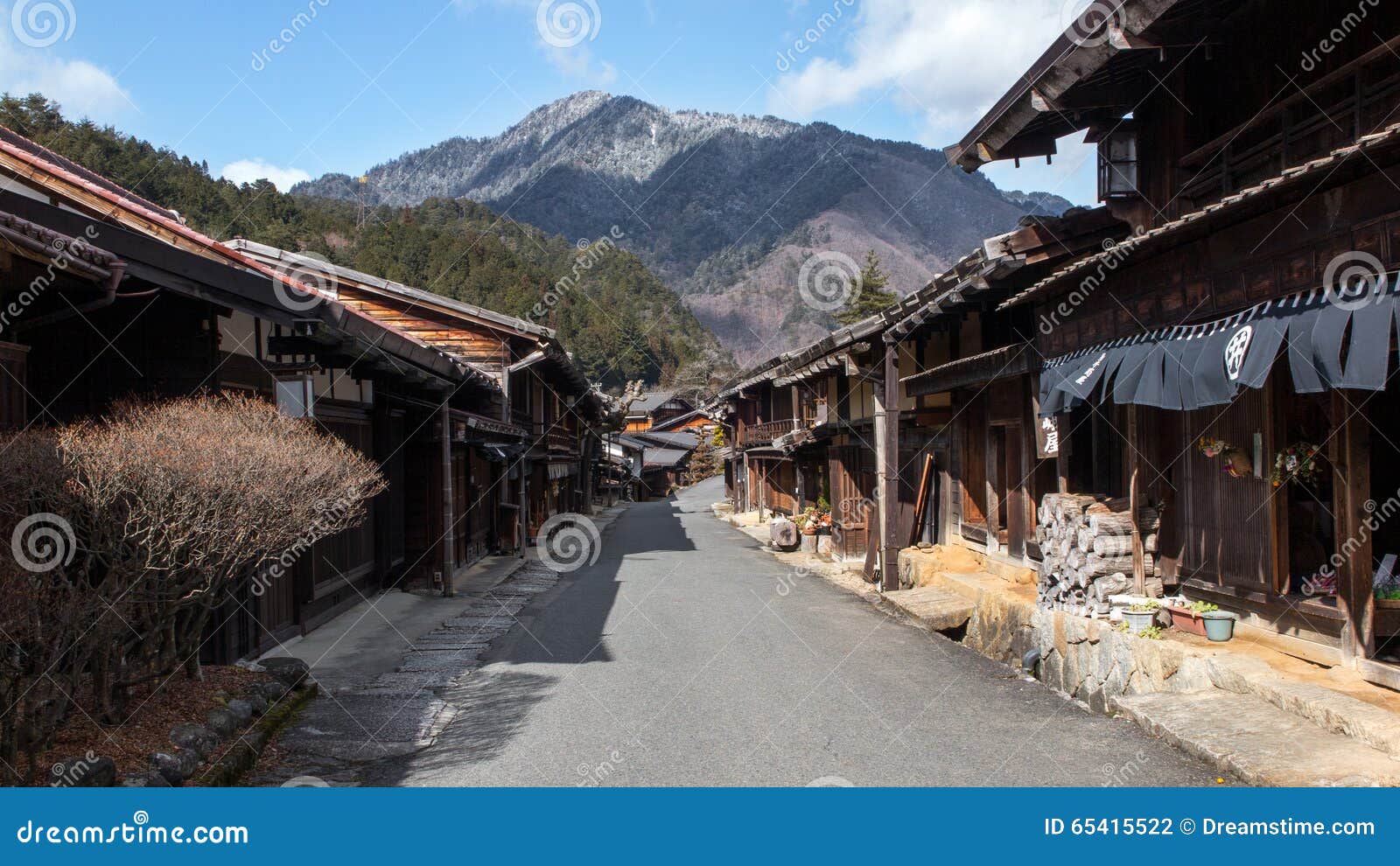 Magome Japan posted town stock photo. Image of nagano - 65415522