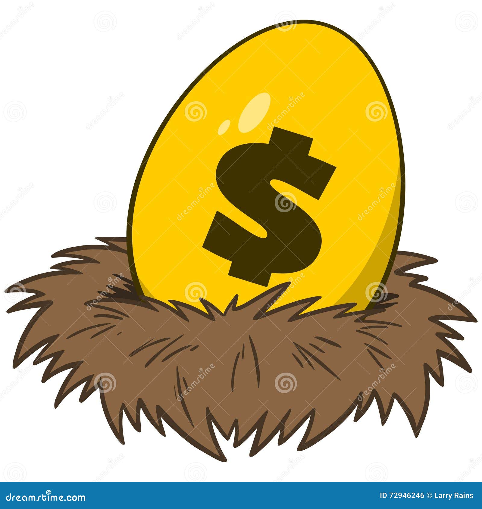 Magot avec l'oeuf d'or illustration de vecteur. Illustration du ...