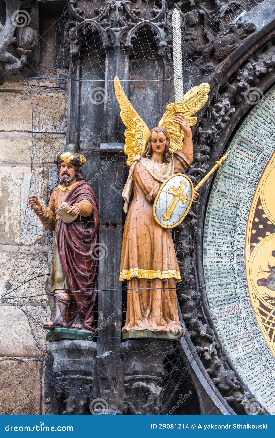Magus and Archangel Michael Figures Stock Photo - Image of death ...