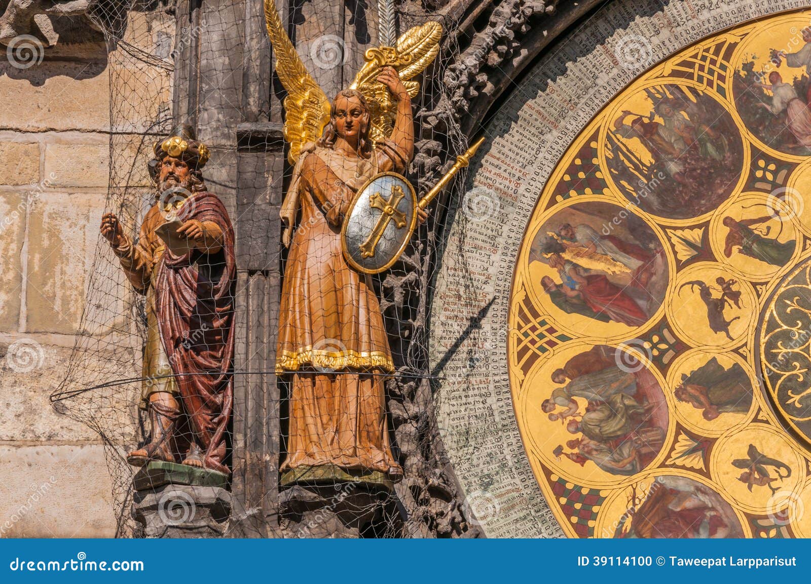 Magus and Archangel Michael Figures Stock Photo - Image of baroque ...