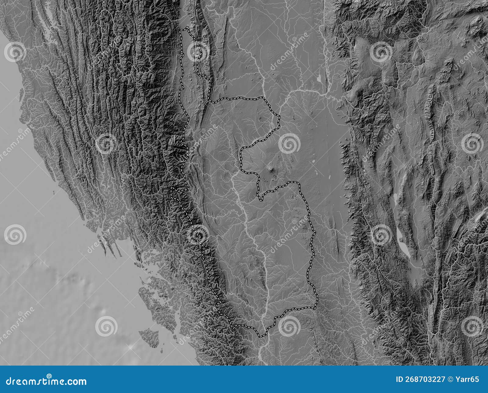 Magway, Myanmar. Bilevel. No Legend Stock Illustration - Illustration ...