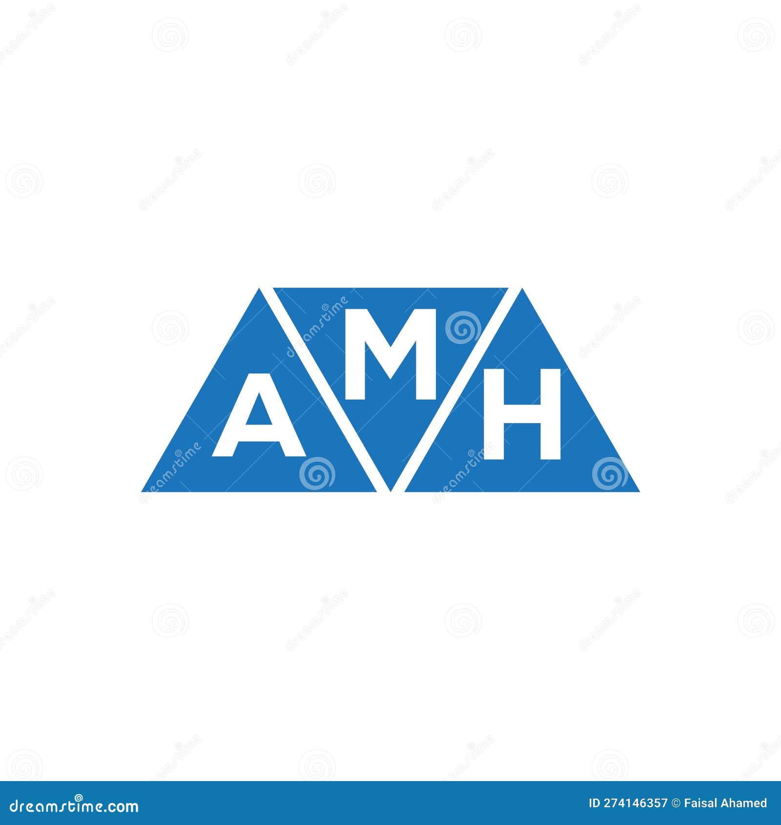MAH Abstract Initial Logo Design on White Background. MAH Creative ...