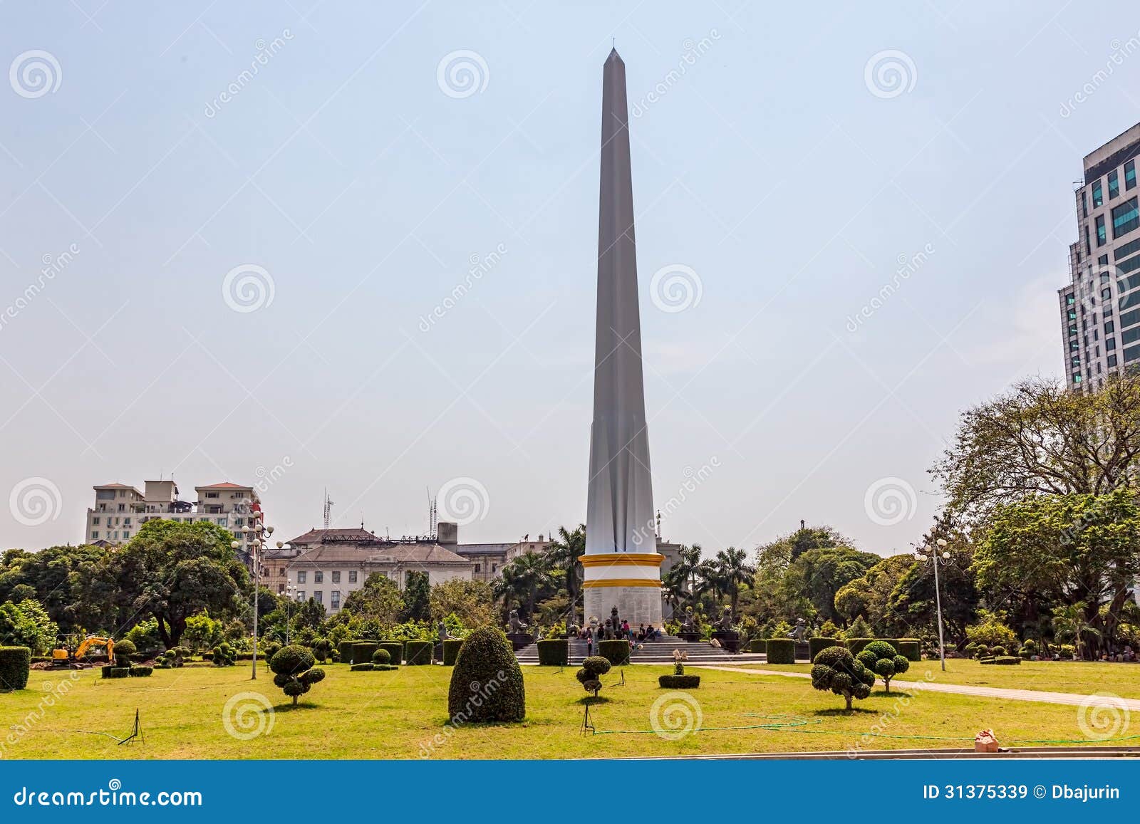 Maha Bandula Park in Yangon Stock Afbeelding - Image of aziatisch ...