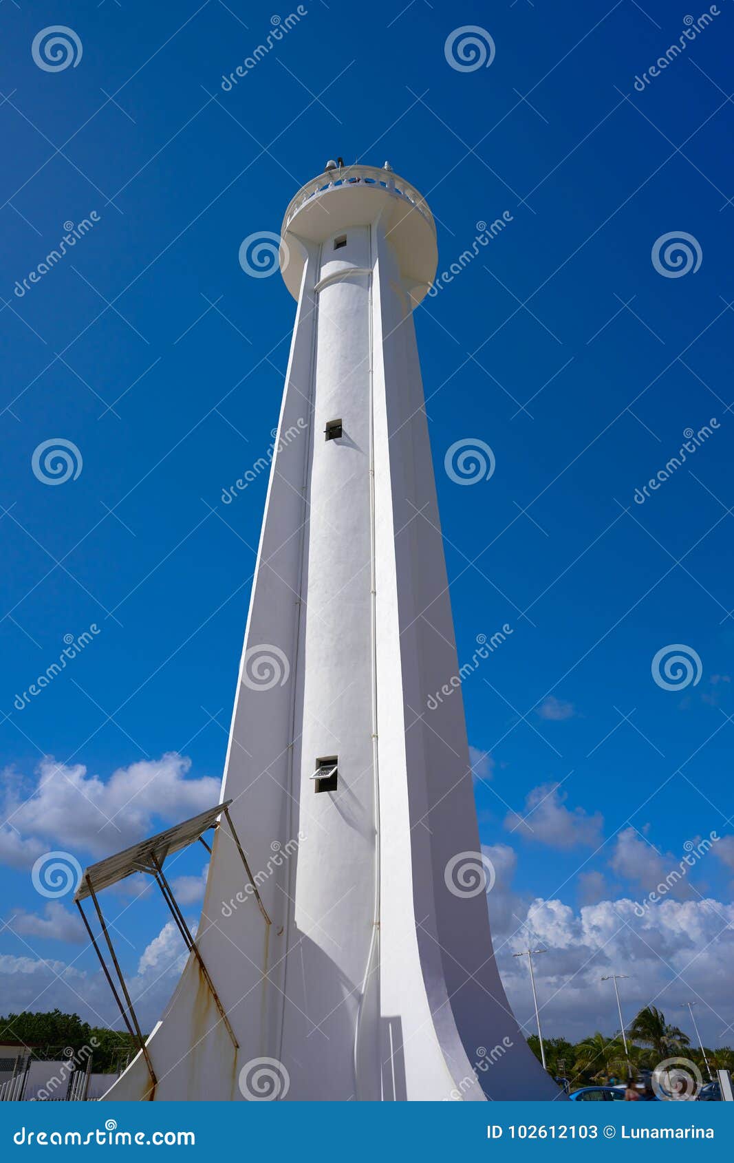 Mahahual Lighthouse in Costa Maya Mexico Stock Image - Image of ...