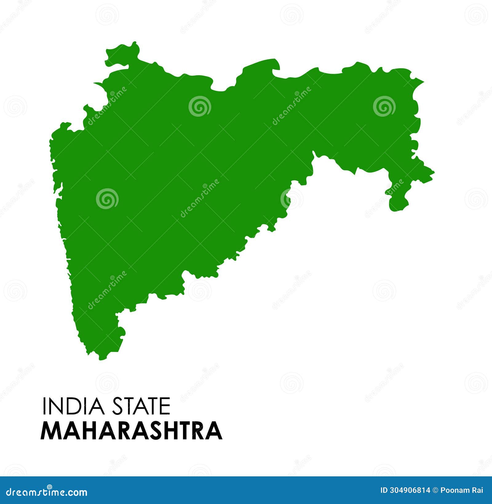 Maharashtra Map of Indian State. Maharashtra Map Vector Illustration ...