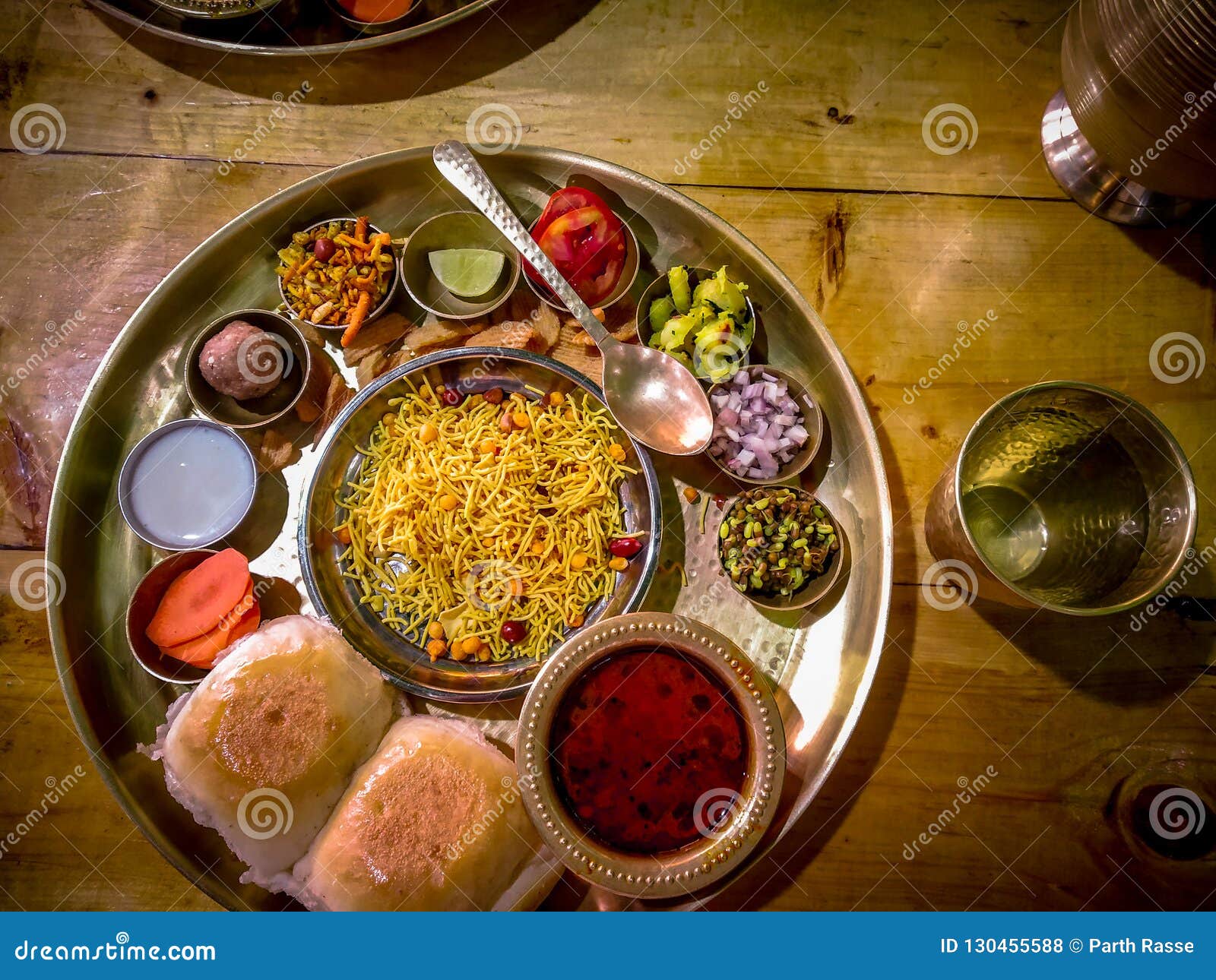 A Maharashtrian Misal Dish from Pune Stock Photo - Image of fruit ...