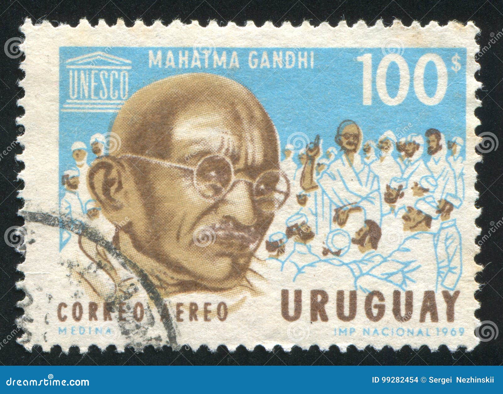 Mahatma Gandhi E Emblema Do UNESCO Imagem de Stock Editorial - Imagem ...