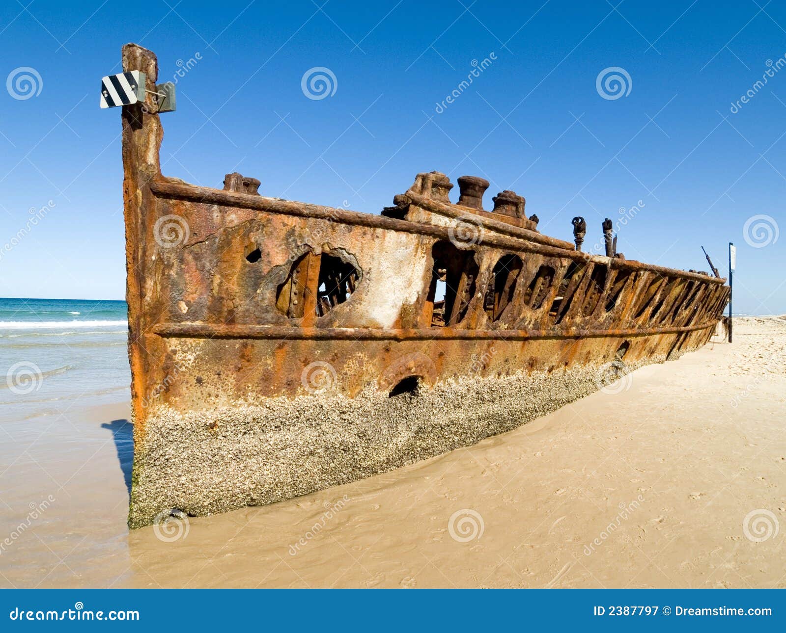Maheno Shipwreck, Fraser Islan Stock Image - Image of fraser, australia ...