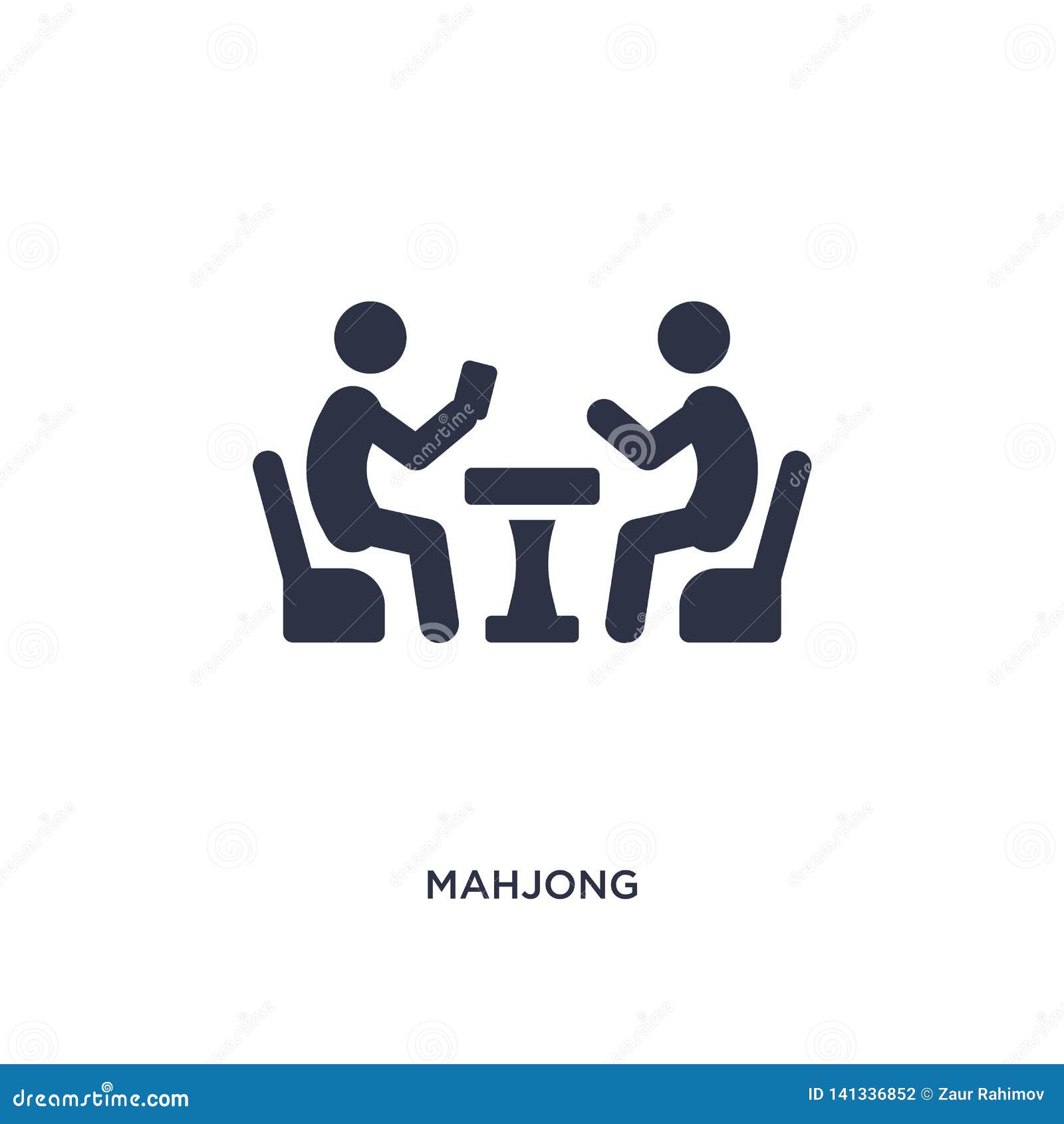 Mahjong Icon. Trendy Mahjong Logo Concept On White Background Fr Vector ...