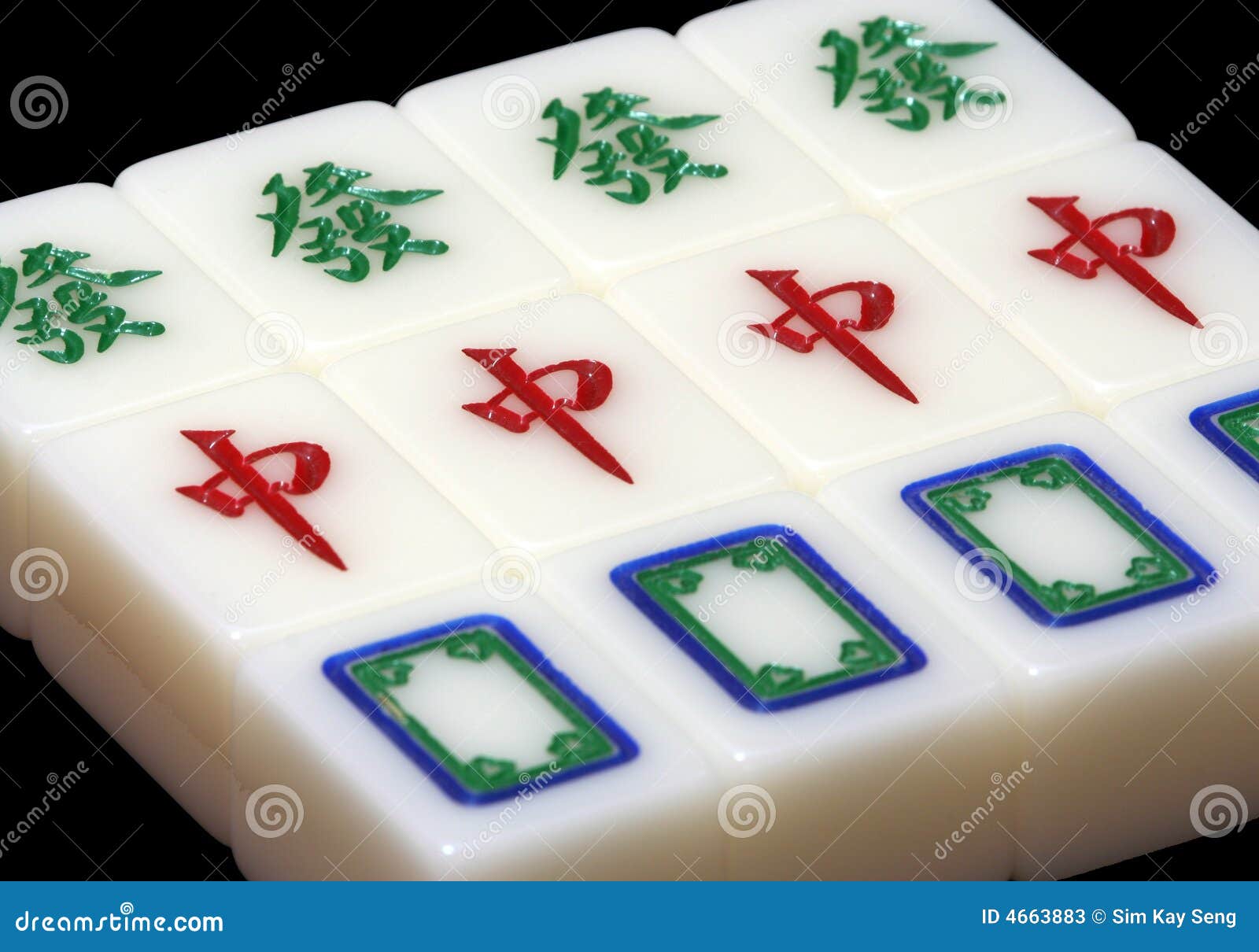 Mahjong Tile. stock image. Image of mahjong, play, white - 4663883